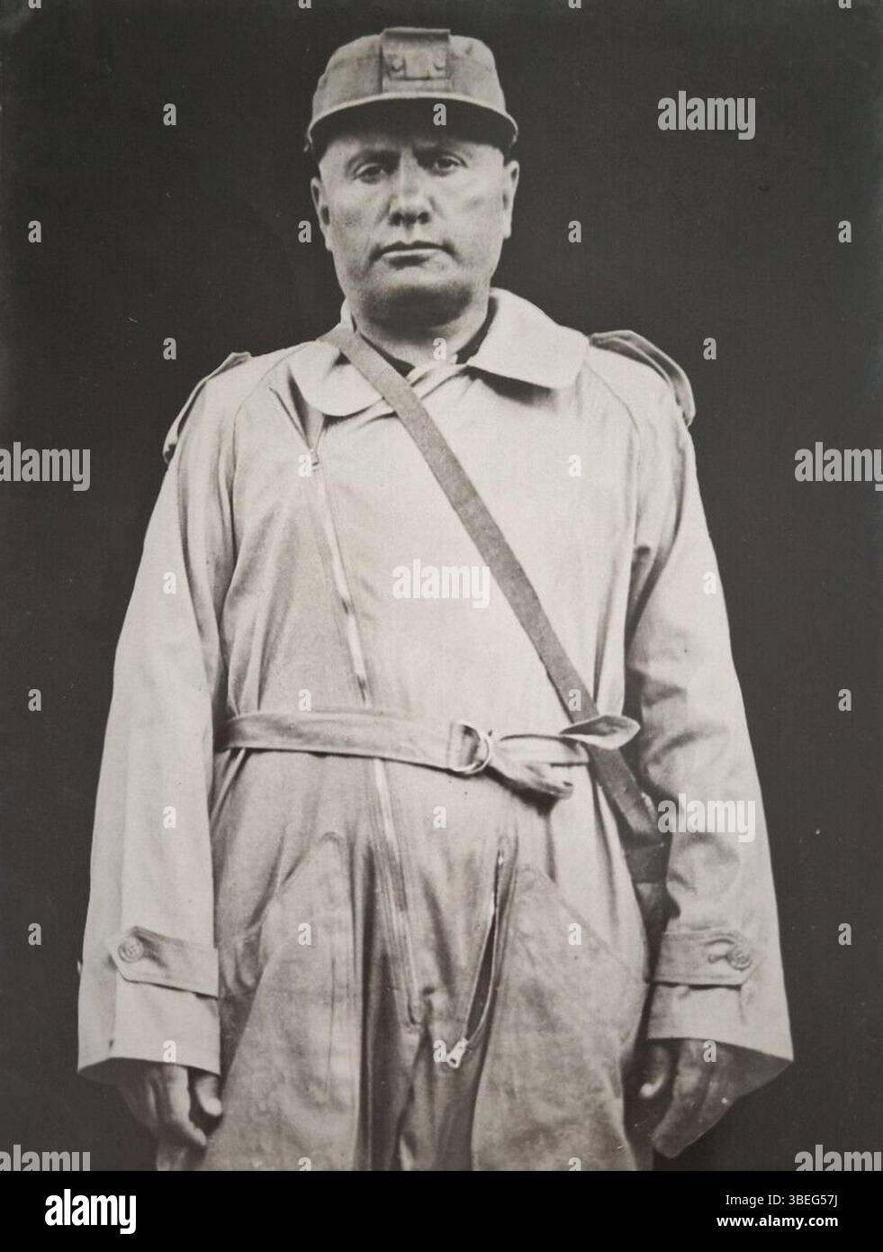 This photograph, taken by an unknown photographer in 1937, shows Benito ...