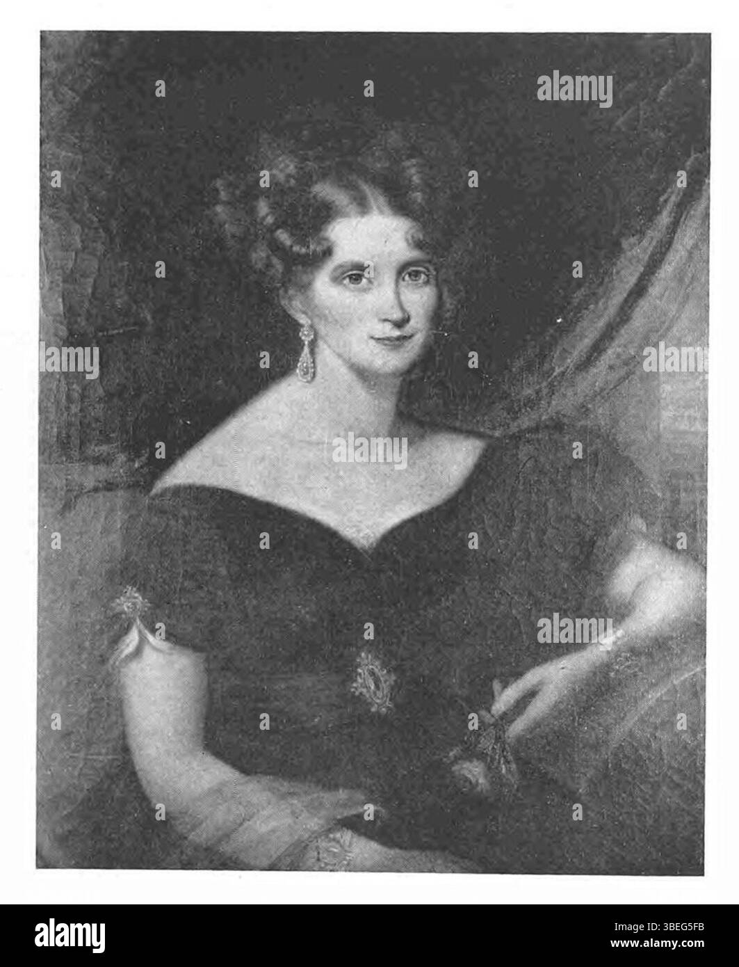 This oil painting by C. R. Parker from the 1830s depicts Sarah Benton ...