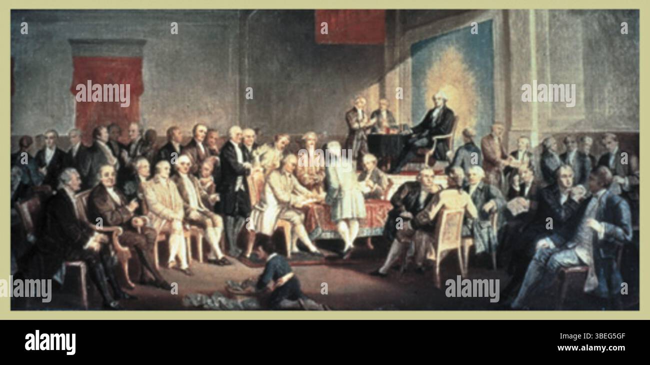 *Signing the Constitution of the United States* by Thomas Rossiter (ca ...