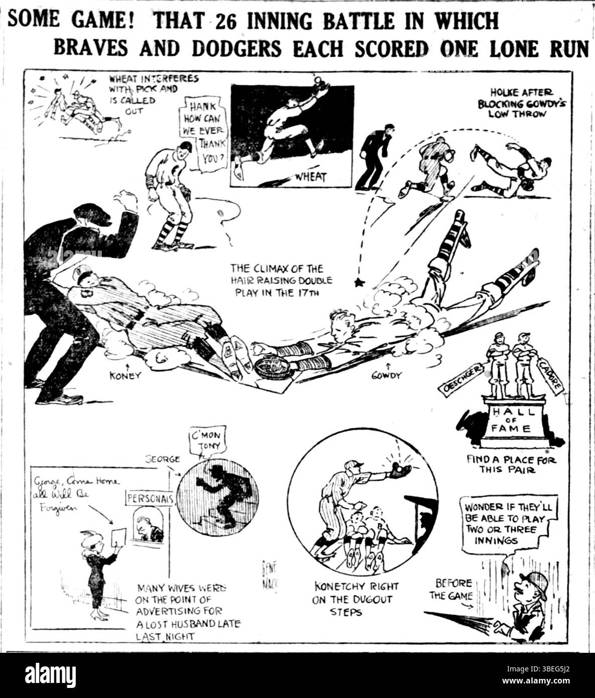 A cartoon by Gene Mack, dated May 1, 1920, illustrating a historic 26 ...