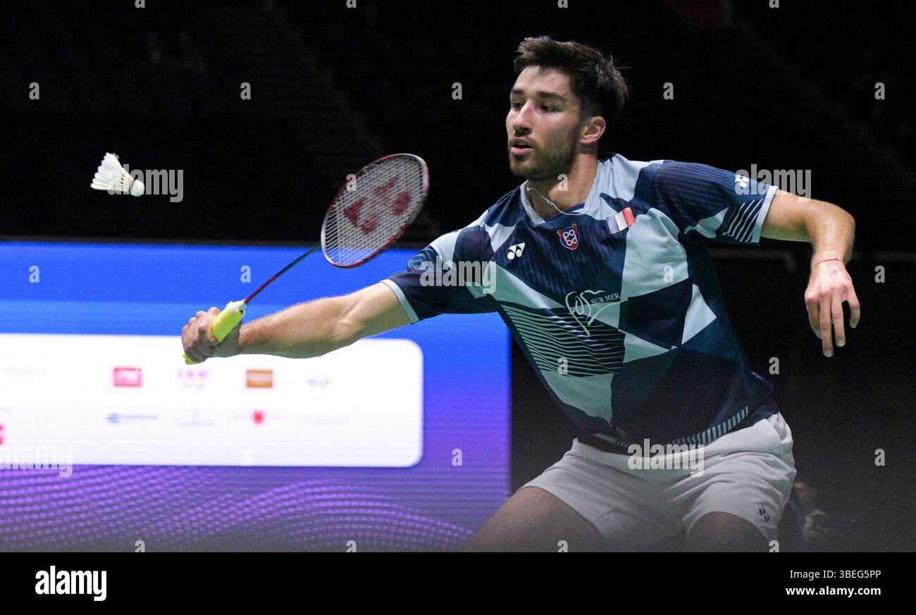 Singapore. 29th May, 2025. Toma Junior Popov hits a return during the ...
