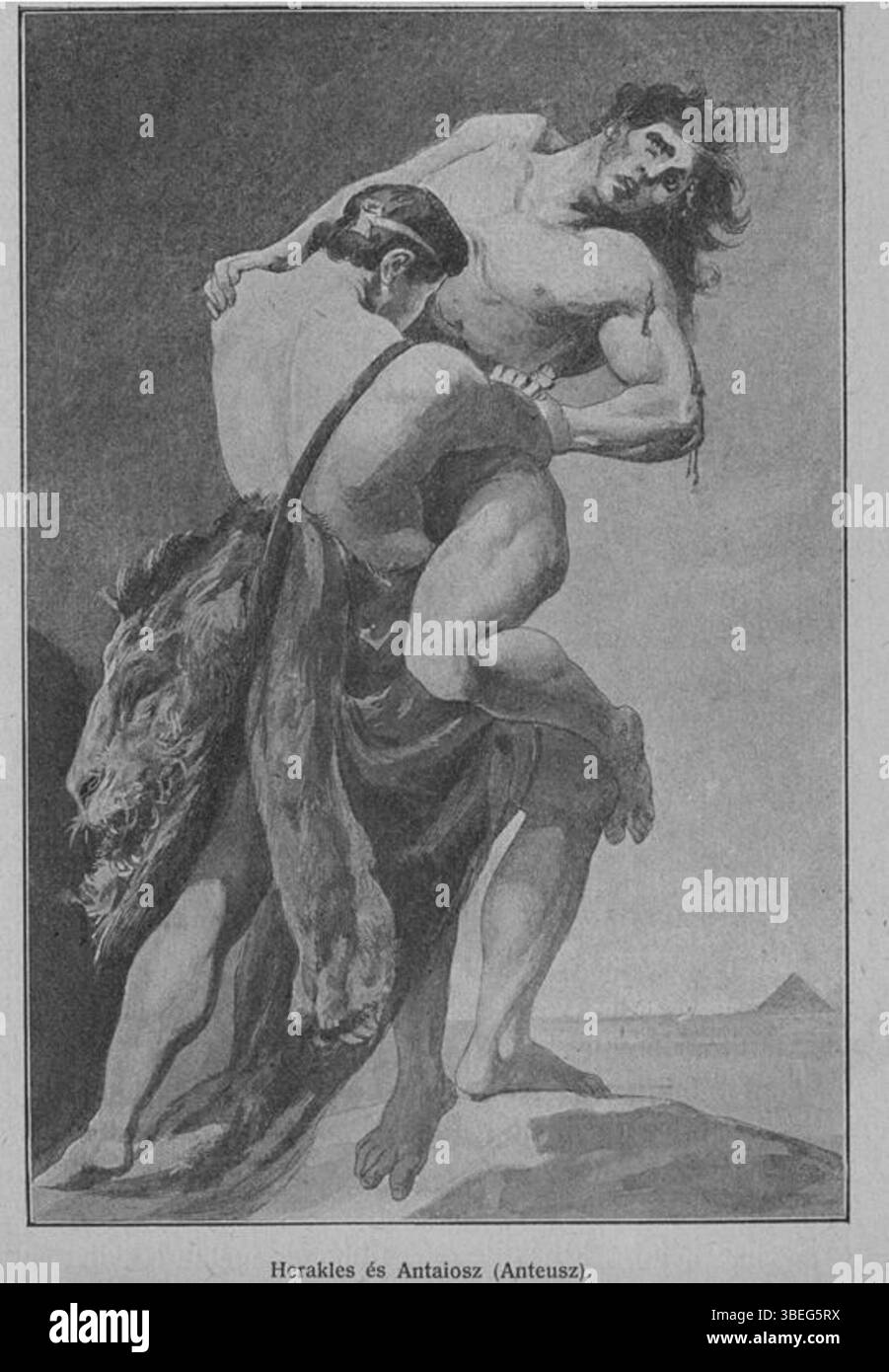 This 1900 illustration by Richard Geiger shows Heracles defeating the ...
