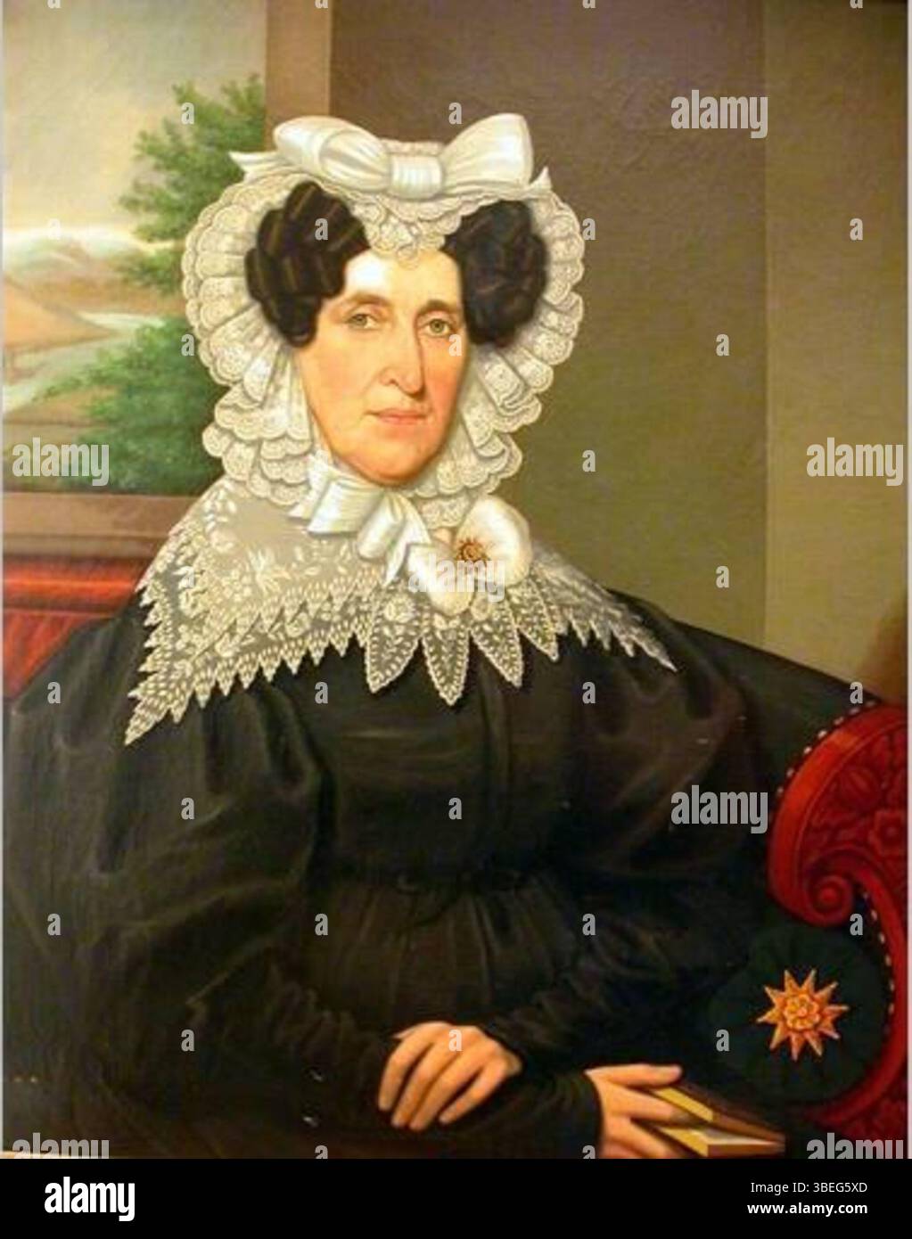 This portrait painting from around 1835 depicts Sarah Janeway, also ...