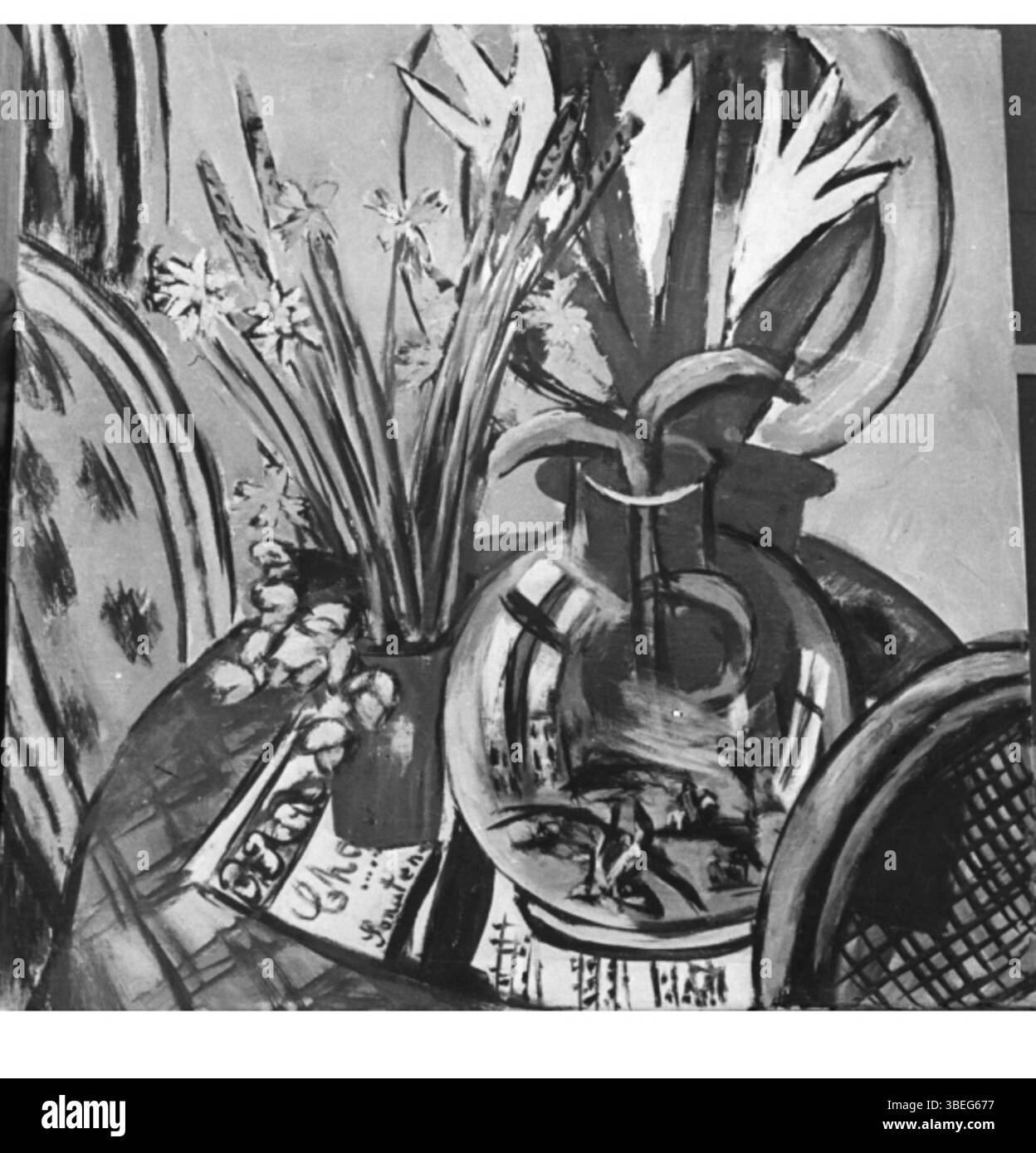 In this 1934 still life, Max Beckmann uses a large glass sphere and ...