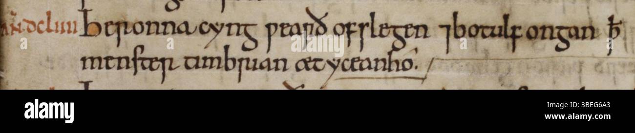 The entry for the year 654 in MS C of the Anglo-Saxon Chronicle ...