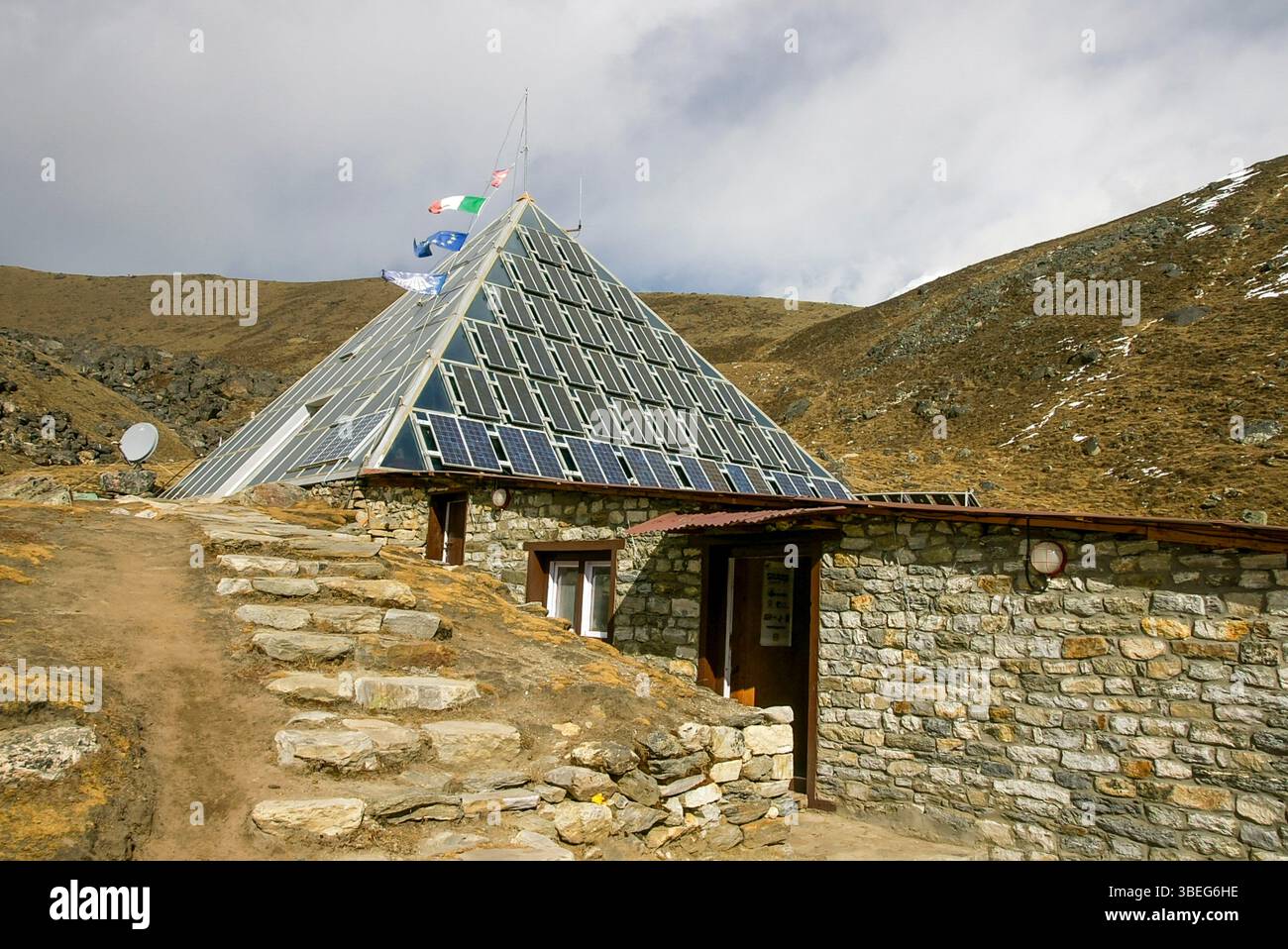Mount Everest trekking route ,the pyramid,Lobuche.Sagarmatha National ...