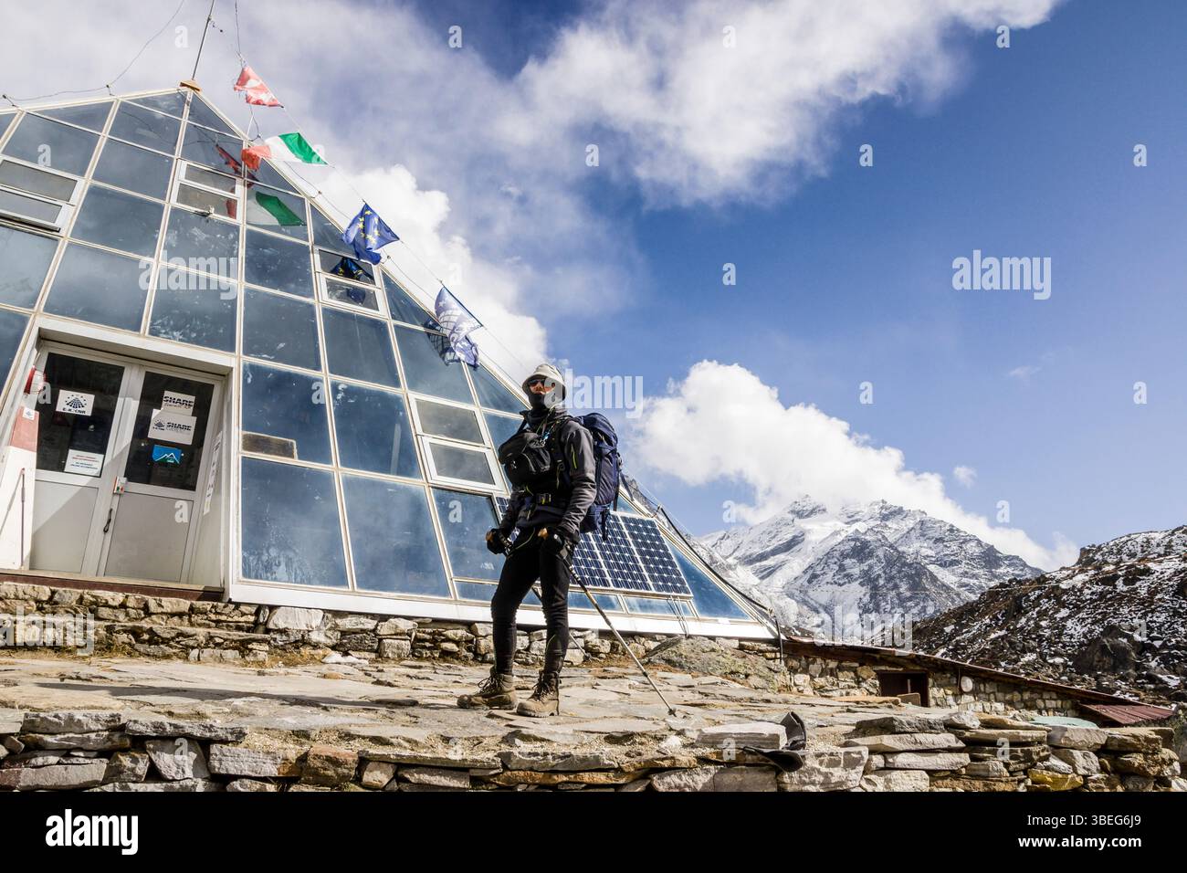 Mount Everest trekking route ,the pyramid,Lobuche.Sagarmatha National ...
