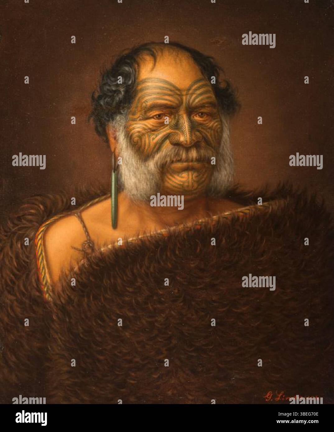 This portrait by Gottfried Lindauer features Hori Kingi Te Anaua ...