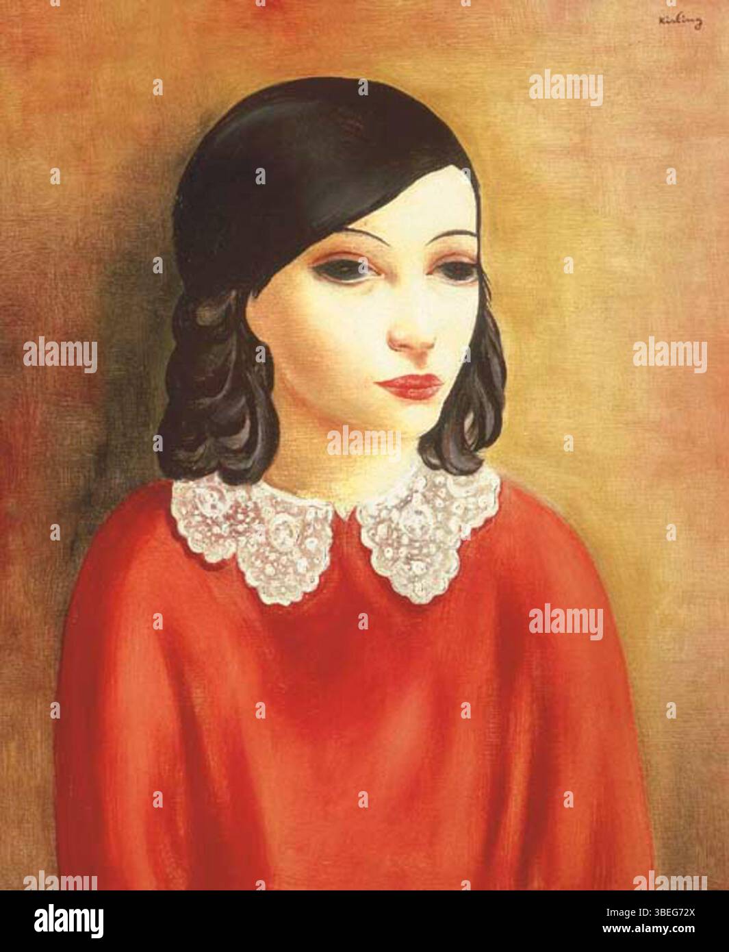 'Portrait de femme' (Portrait of a Woman) by Moïse Kisling, painted in ...