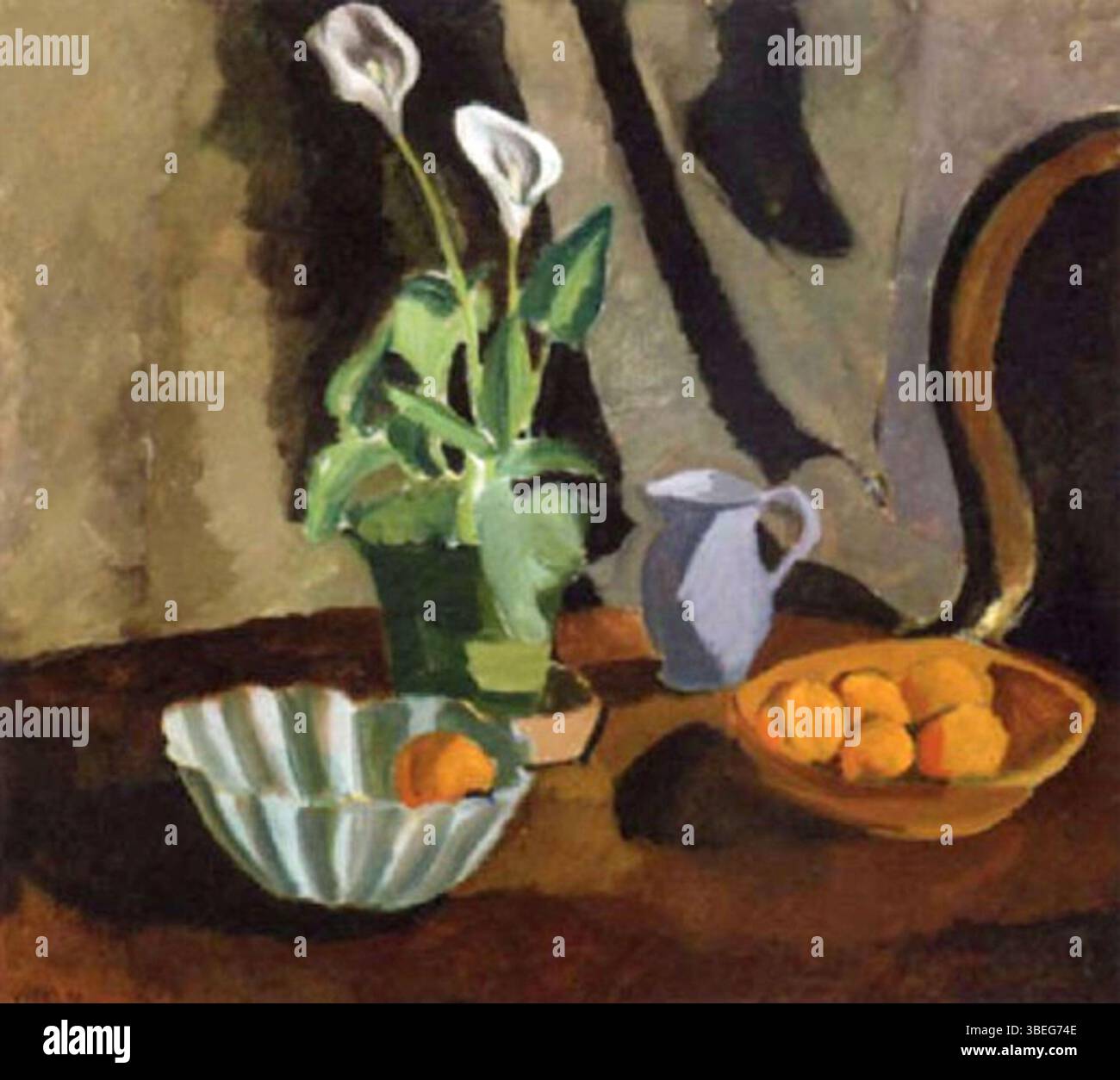 'Opstilling med fredsliljer, skåle og appelsiner' (Still Life with ...