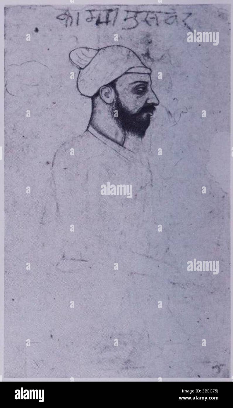 This 1775 portrait from the Kangra region features the Pahari artist ...