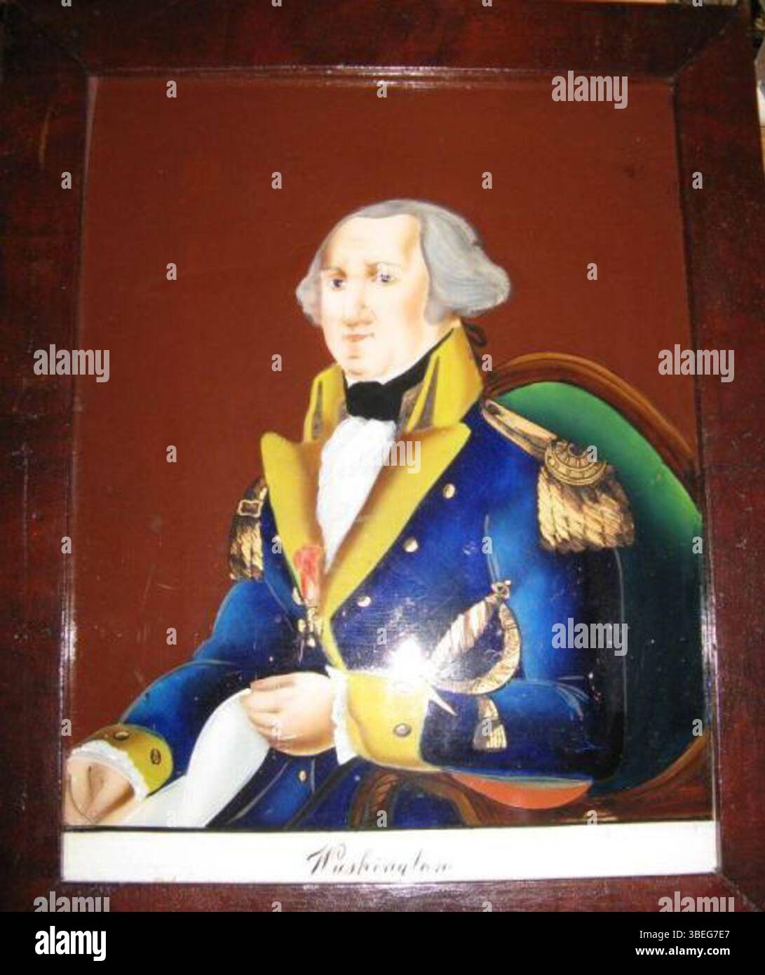 This 1937 painting of George Washington depicts him wearing the Medal ...