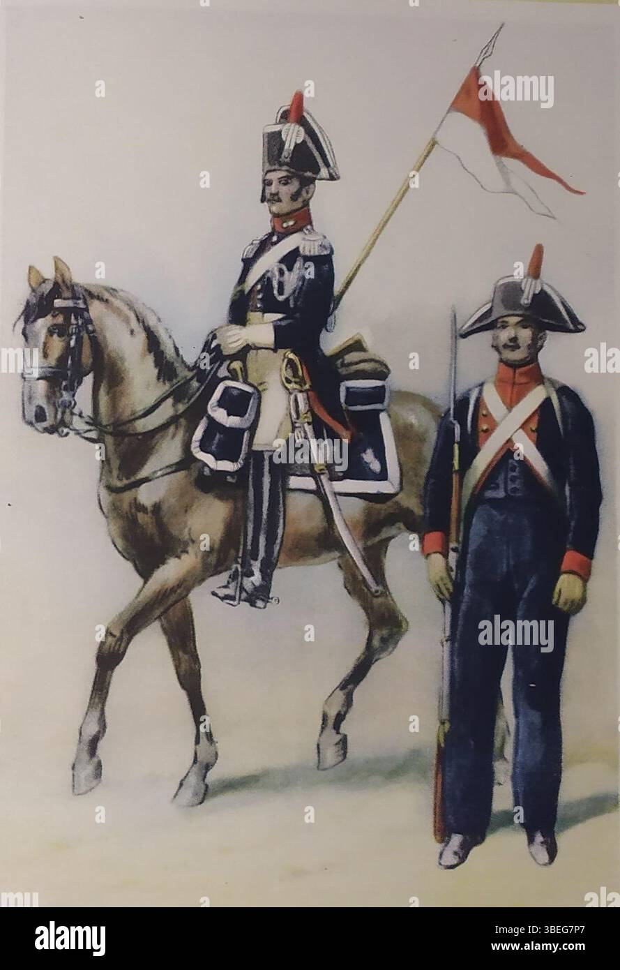 An illustration depicting the French Gendarmerie in 1812, created by ...