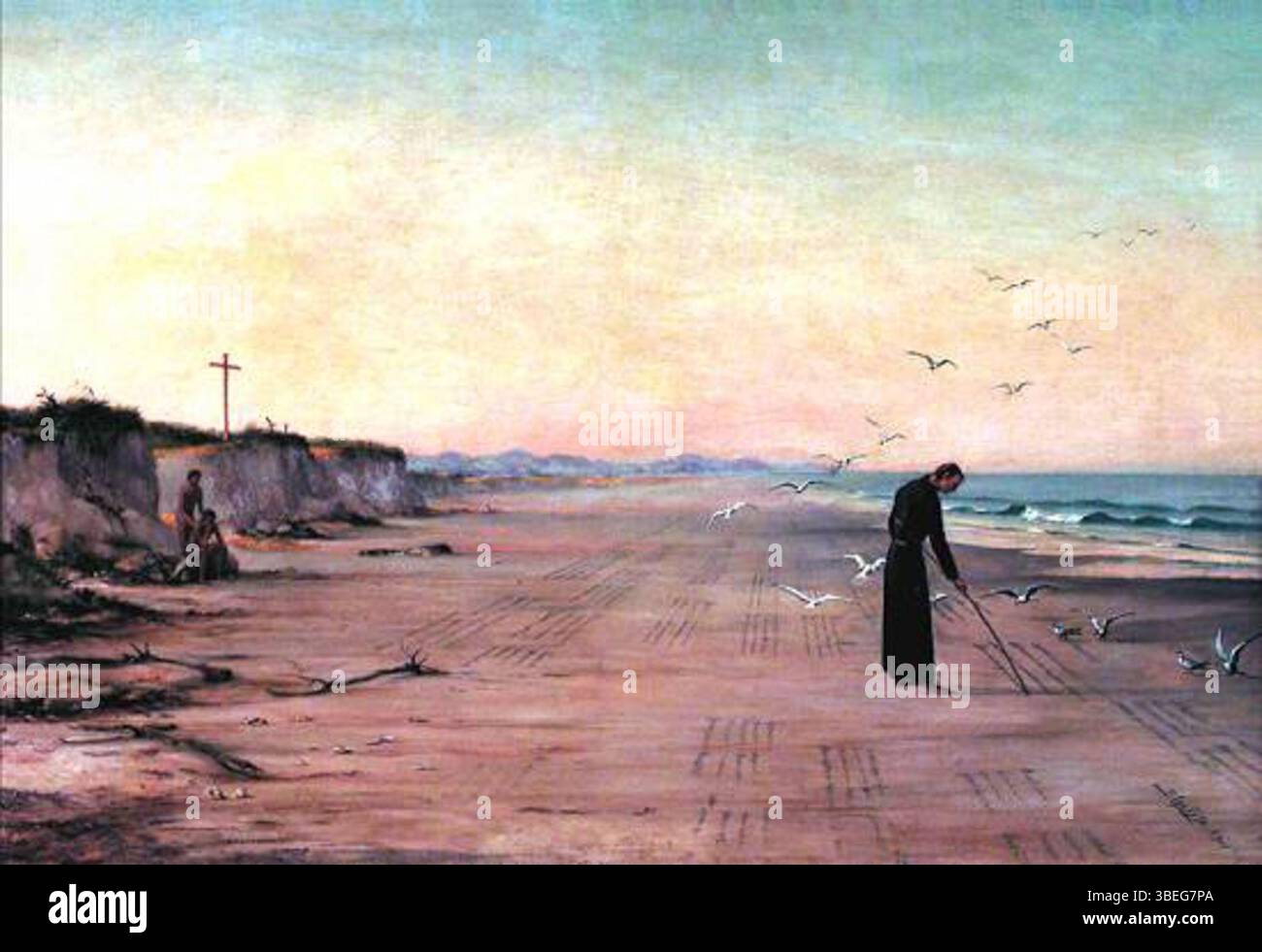 Benedito Calixto's oil painting from 1901 depicts Father José de ...