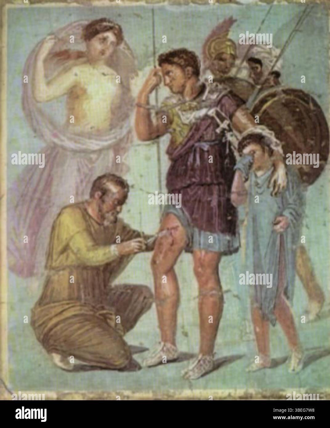 This fresco from Pompeii depicts the mythological scene of the surgeon ...