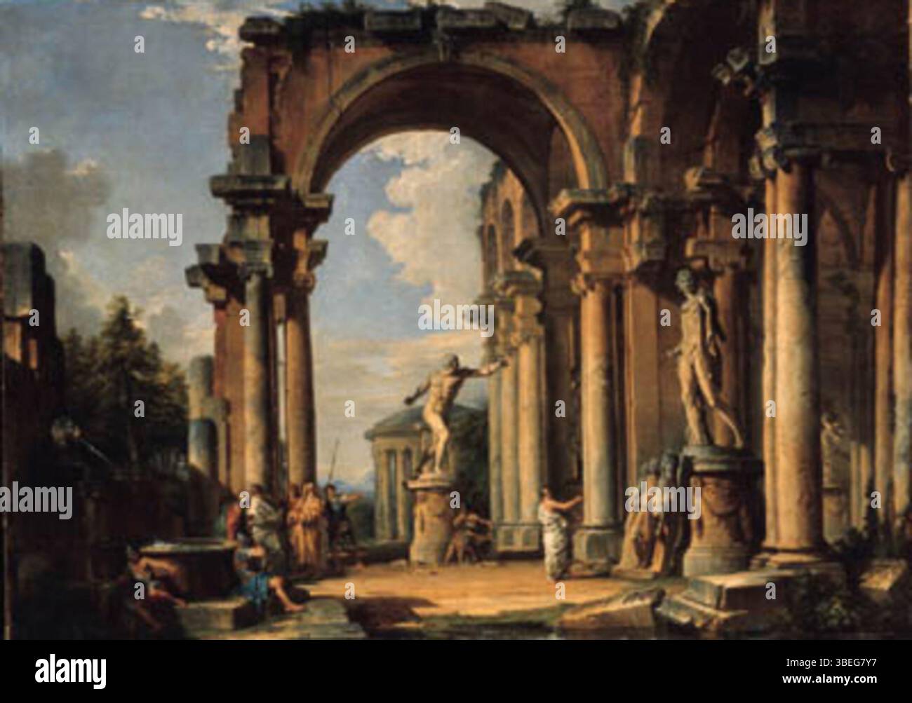 A capriccio by Giovanni Paolo Panini, created in the 18th century ...