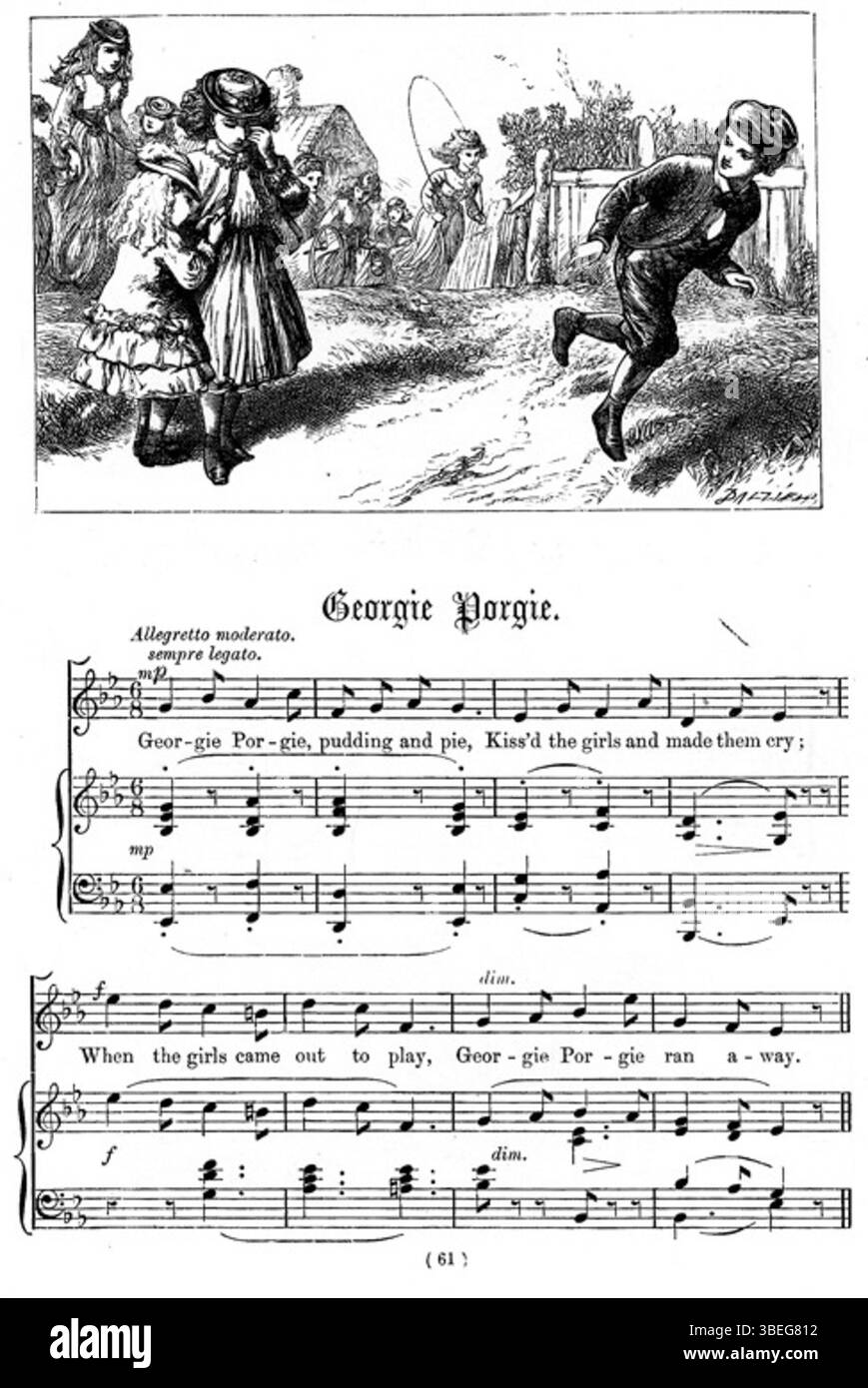 The illustration of the nursery rhyme 'Georgie Porgie' was created by ...