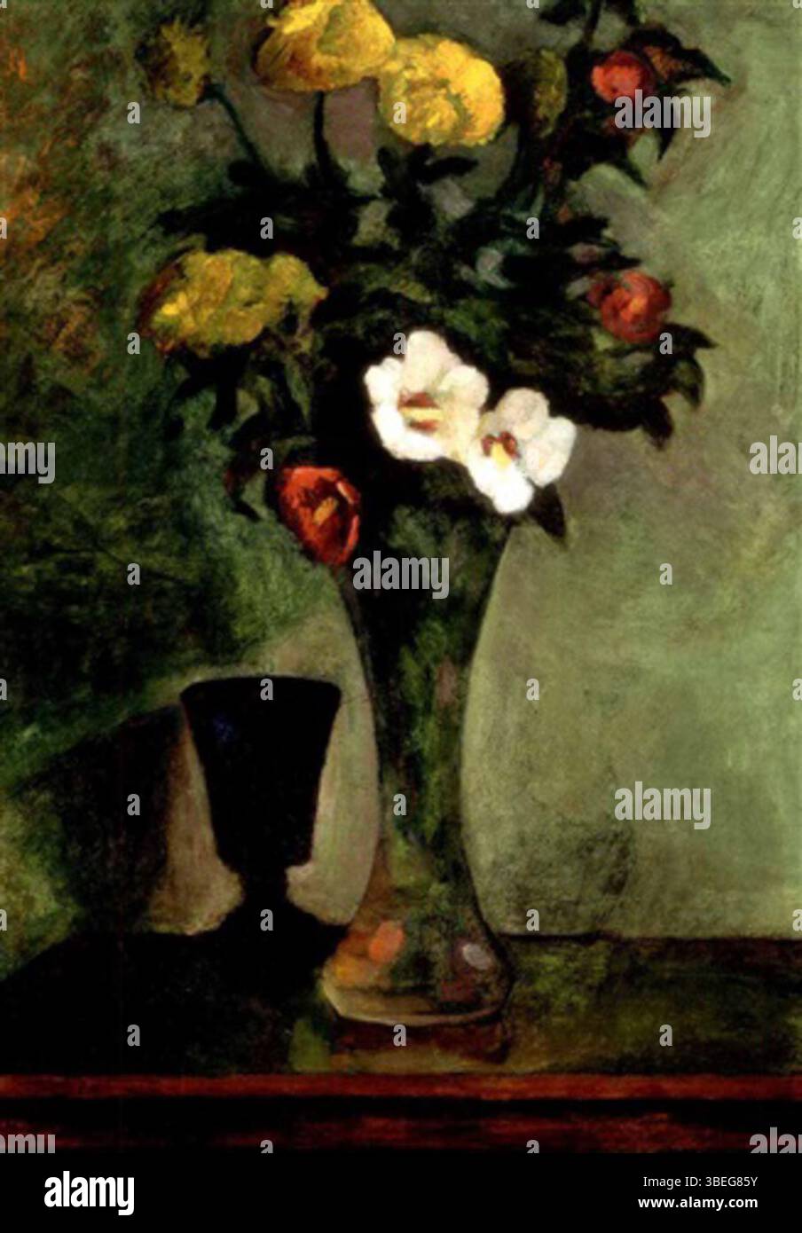 Oil painting by Dezso Czigány titled 'Flower Still Life 3', created on ...