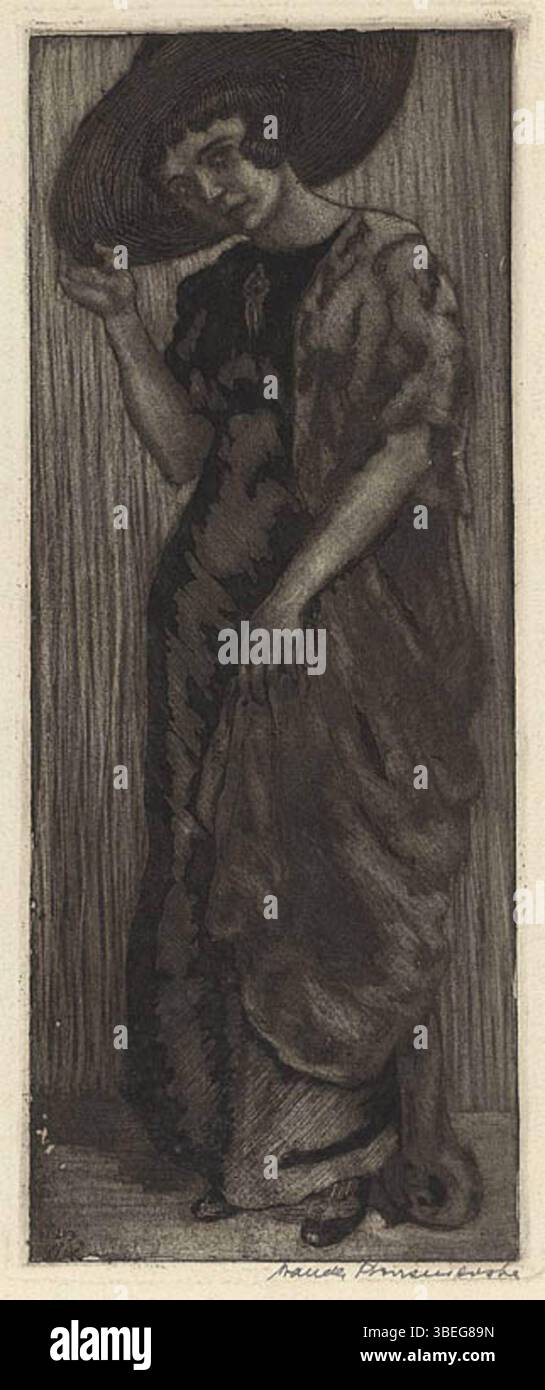 'Portret damy w kapeluszu' (Portrait of a Lady with a Hat) by Wanda ...