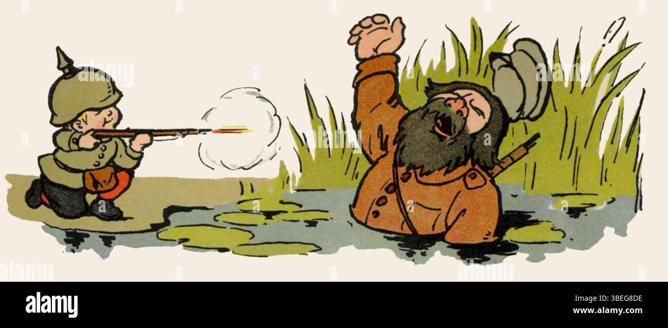 An image from 'Kriegs-Bilderbuch 13a' by Herbert Rikli, dating back to ...