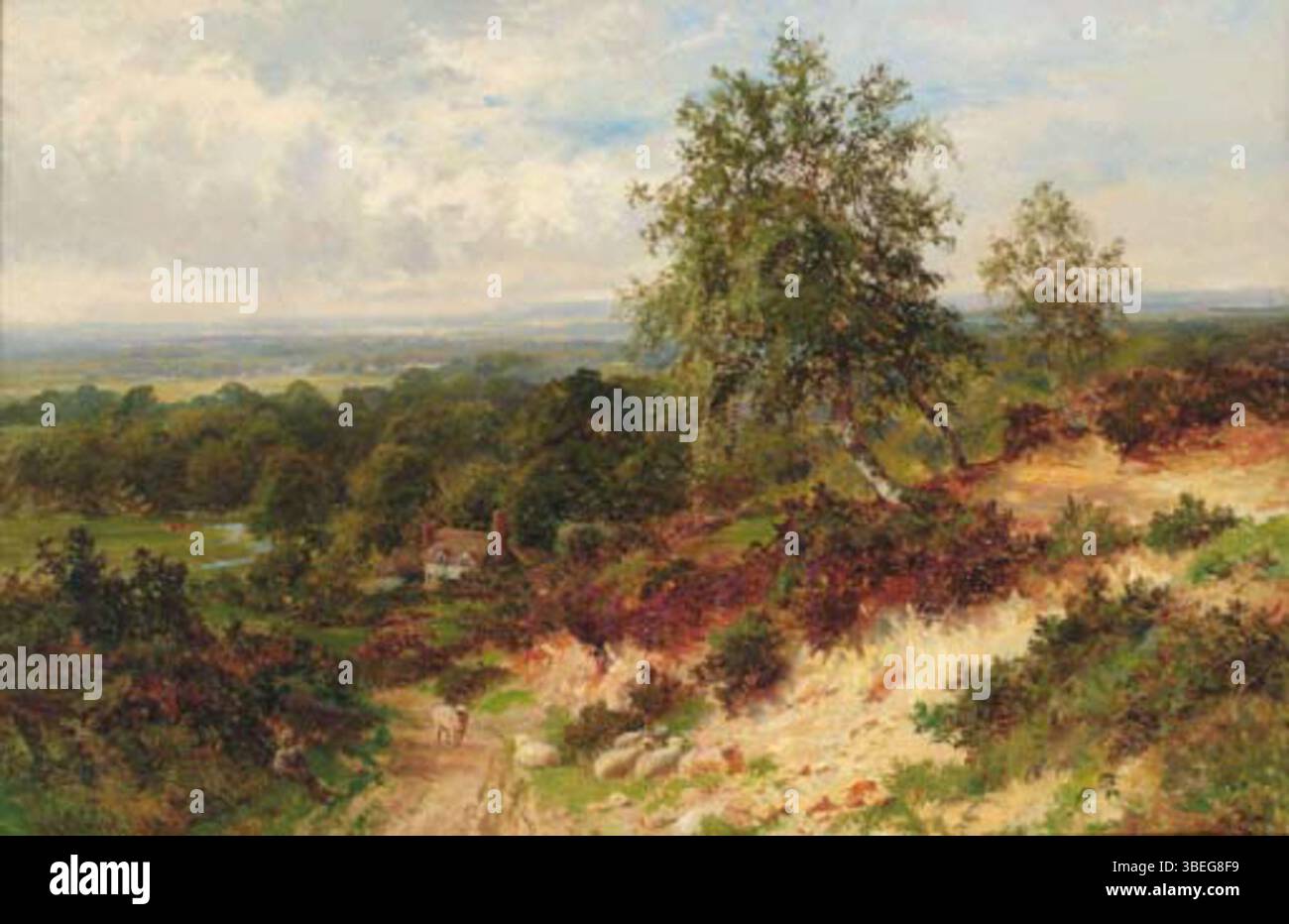 This historical view of Holmbury Hill in Surrey, created by Walter ...