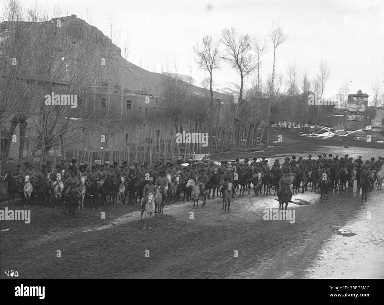 This photograph depicts the cavalry of Armenian volunteers in Van ...