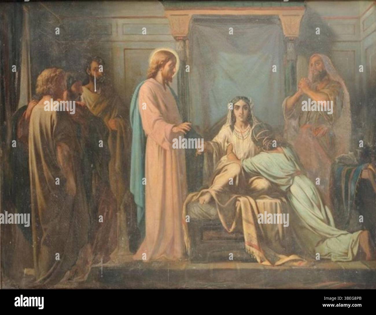 Camille Chazal’s 1852 painting depicting Jesus raising Jairus's ...