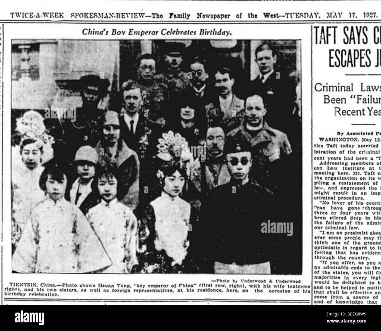 Puyi, the last emperor of China, celebrated his birthday in 1927. His ...