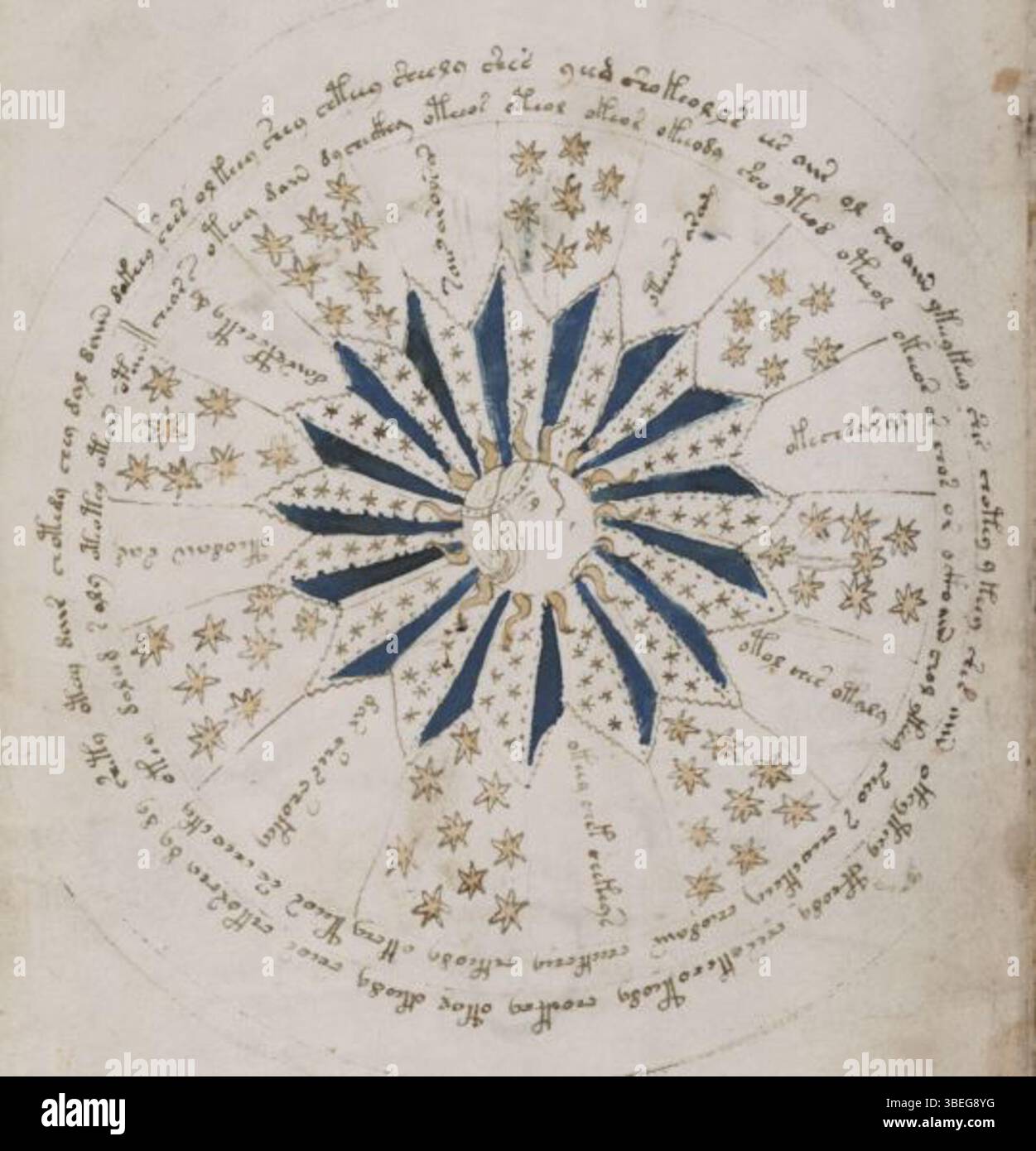 This is a detailed view of the circular diagram in the astronomical ...