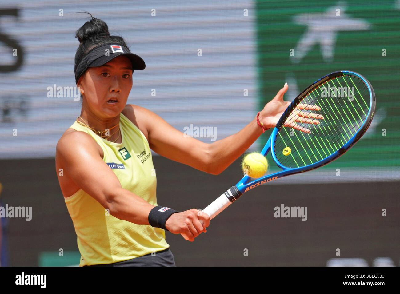 United States' Ann Li returns the ball to Jessica Pegula of the U.S ...