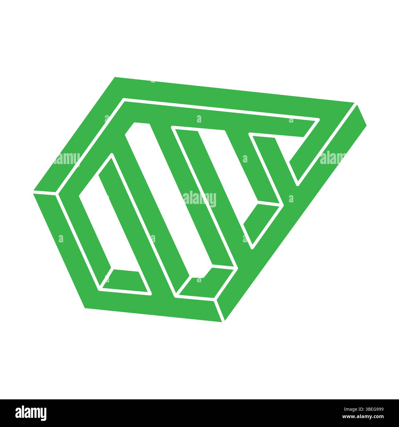Impossible optical illusion shapes. Optical art objects. Impossible ...