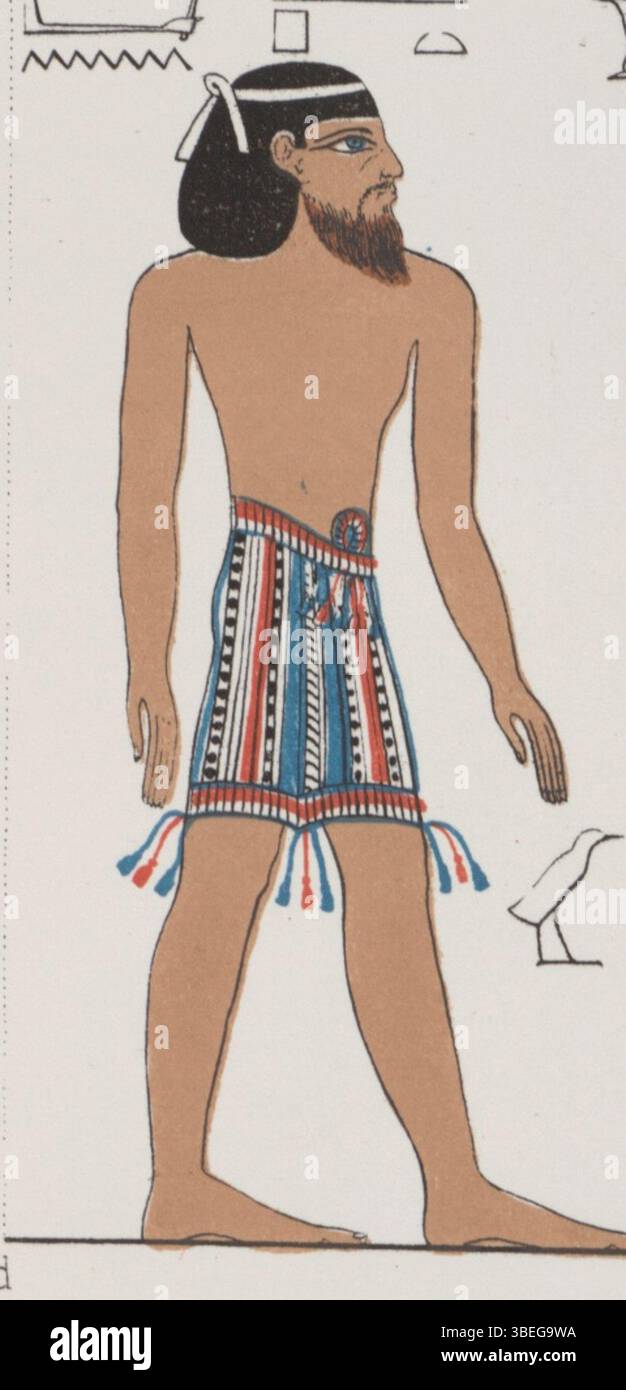 This drawing, created after a mural from the tomb of Seti I, shows an ...