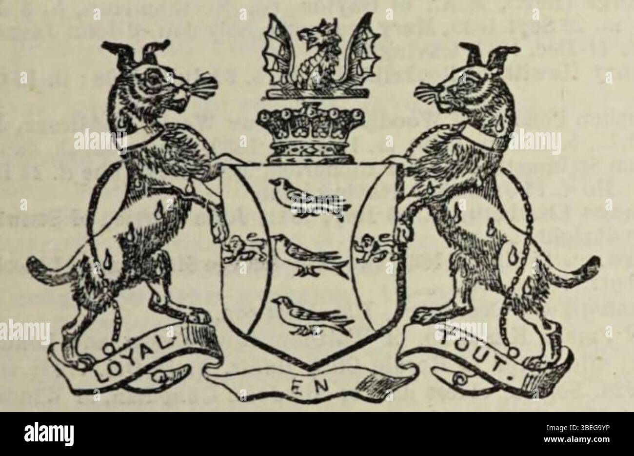 The coat of arms of the Browne family of Croft, possibly from the Burke ...
