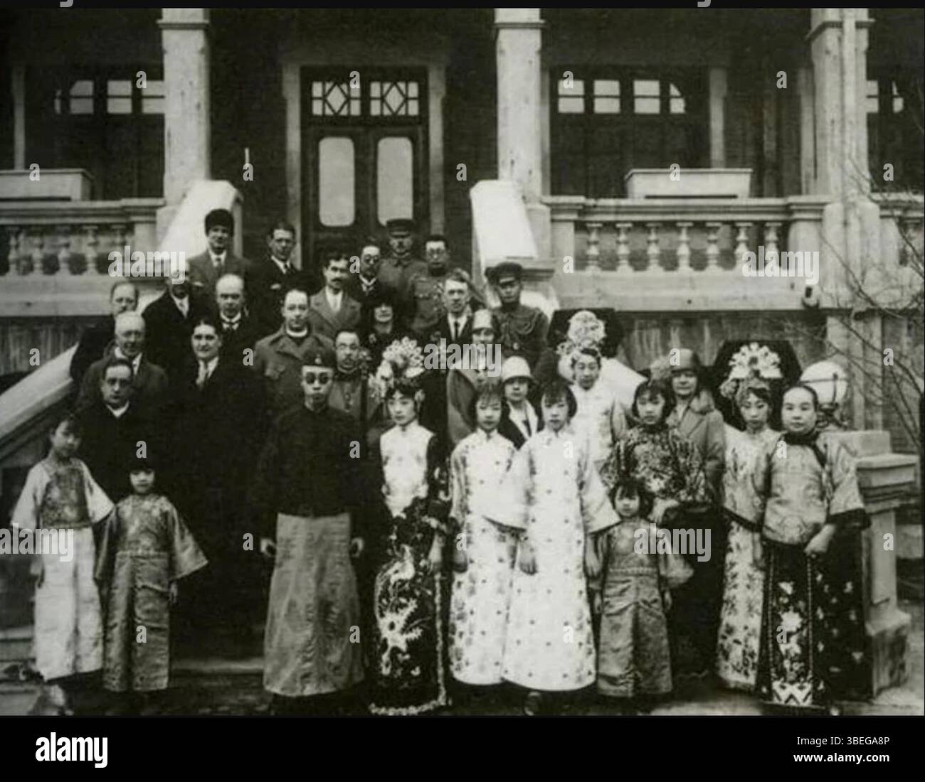 A photograph of Puyi and Wanrong, the last emperor and empress of China ...