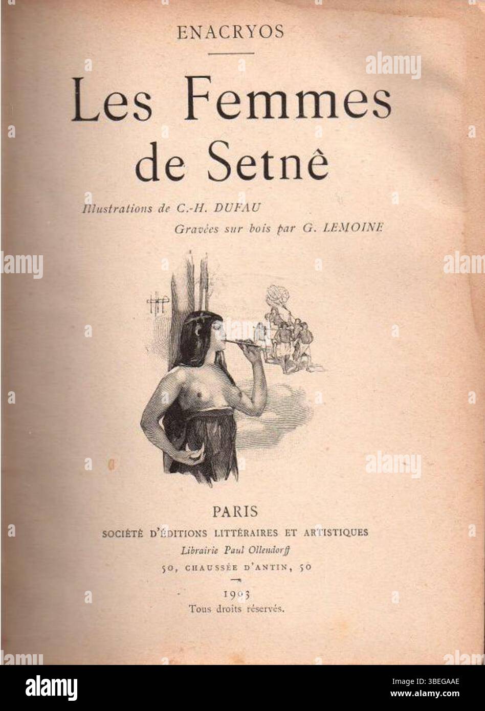 The cover of *Les Femmes de Setnë*, published in Paris by Ollendorff in ...