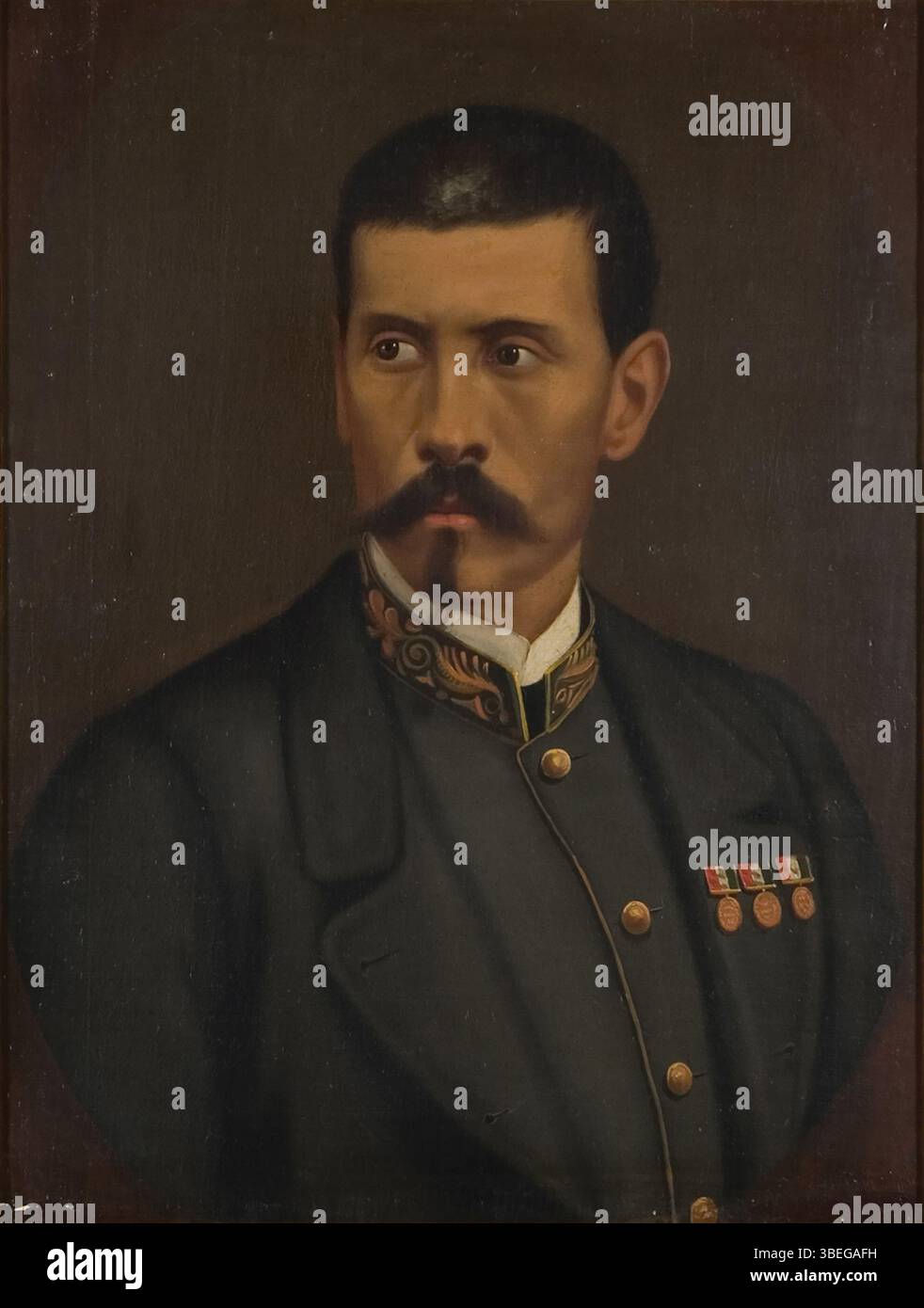 This 19th-century depiction of Porfirio Díaz shows the Mexican military ...