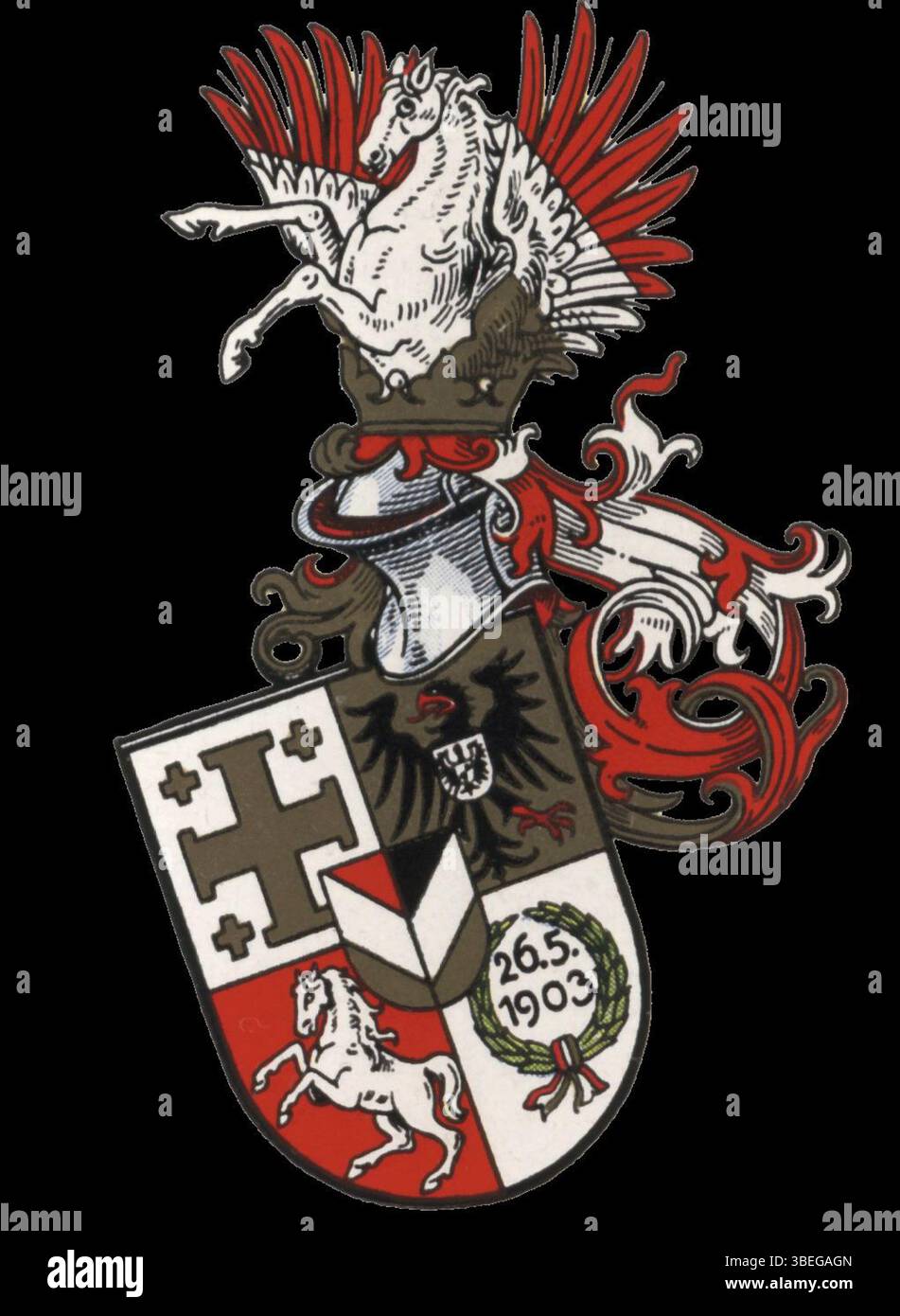 Coat of arms of the Münsterschen Wingolfs, based on Michael Doeberl's ...