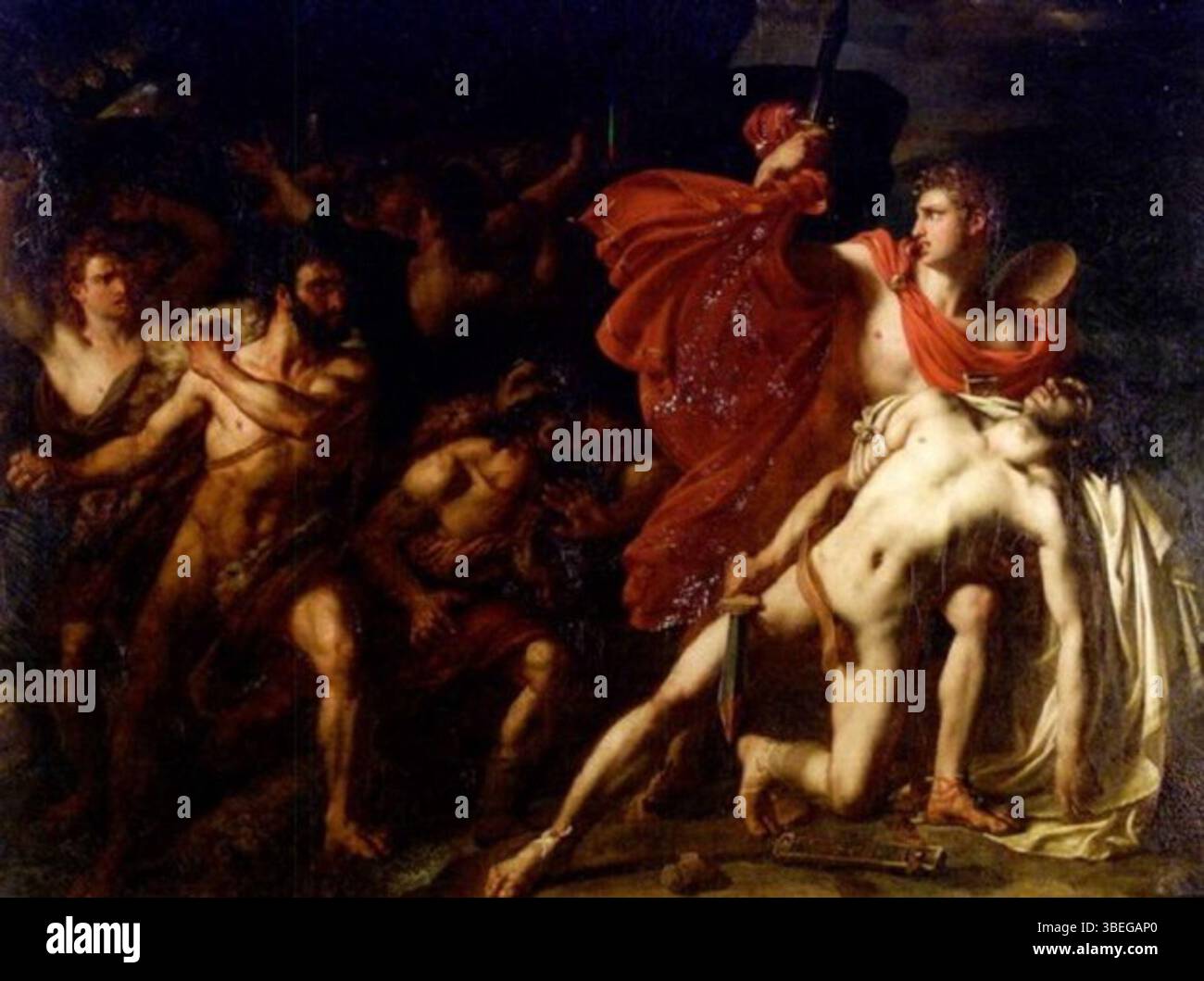 *Oreste et Pylade* by Jean-Joseph Dassy, painted in 1822, depicts the ...