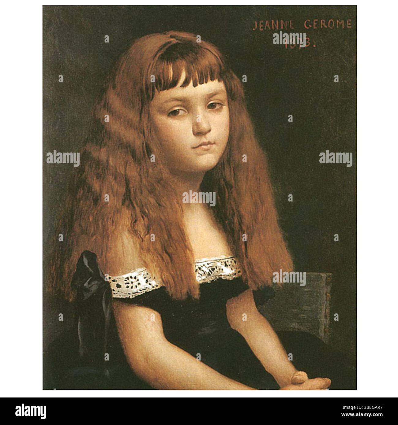 A 1873 portrait by Jean-Léon Gérôme of Jeanne Gérôme, the artist's wife ...