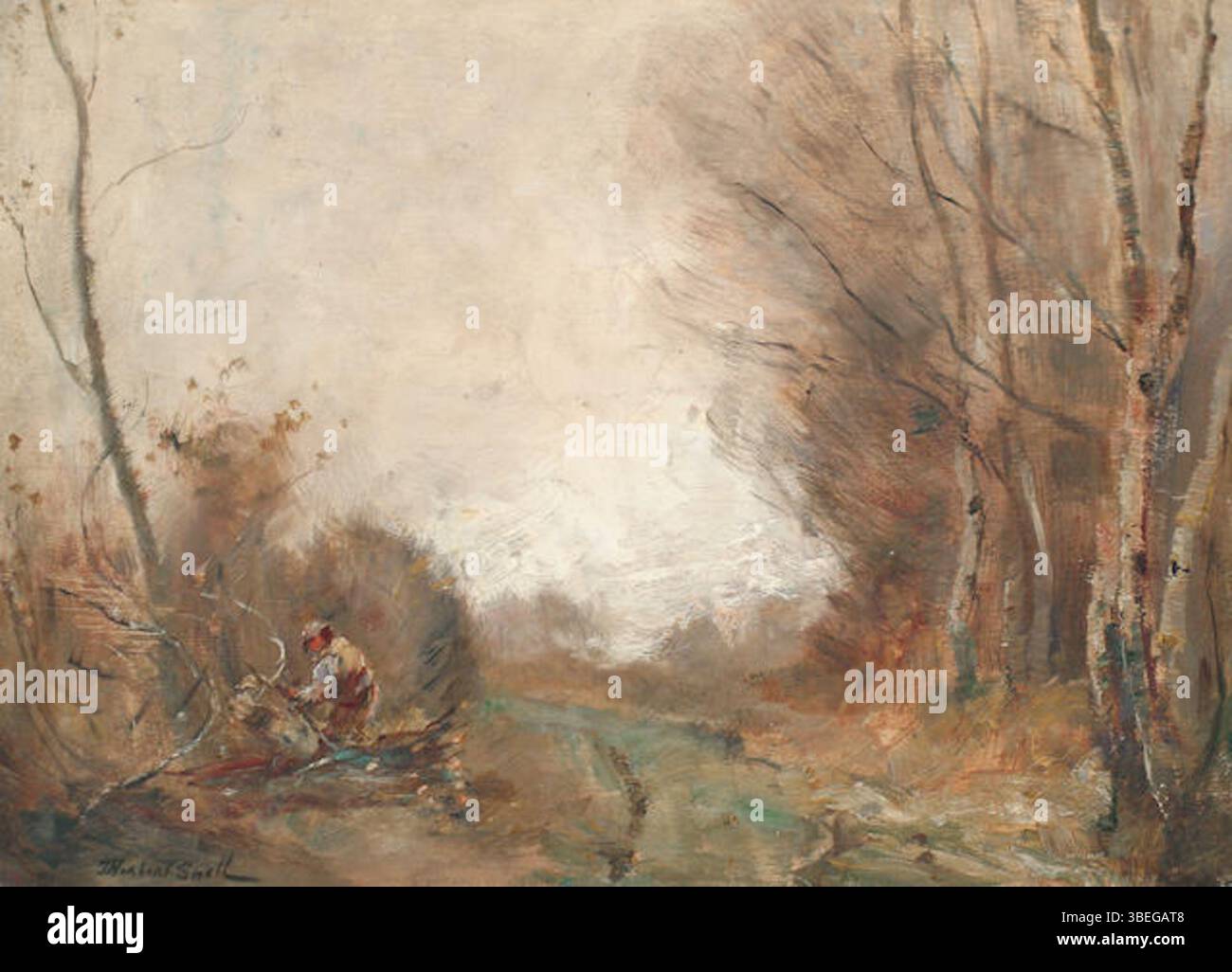 The painting 'The Woodsman' by James Herbert Snell (1861–1935 ...