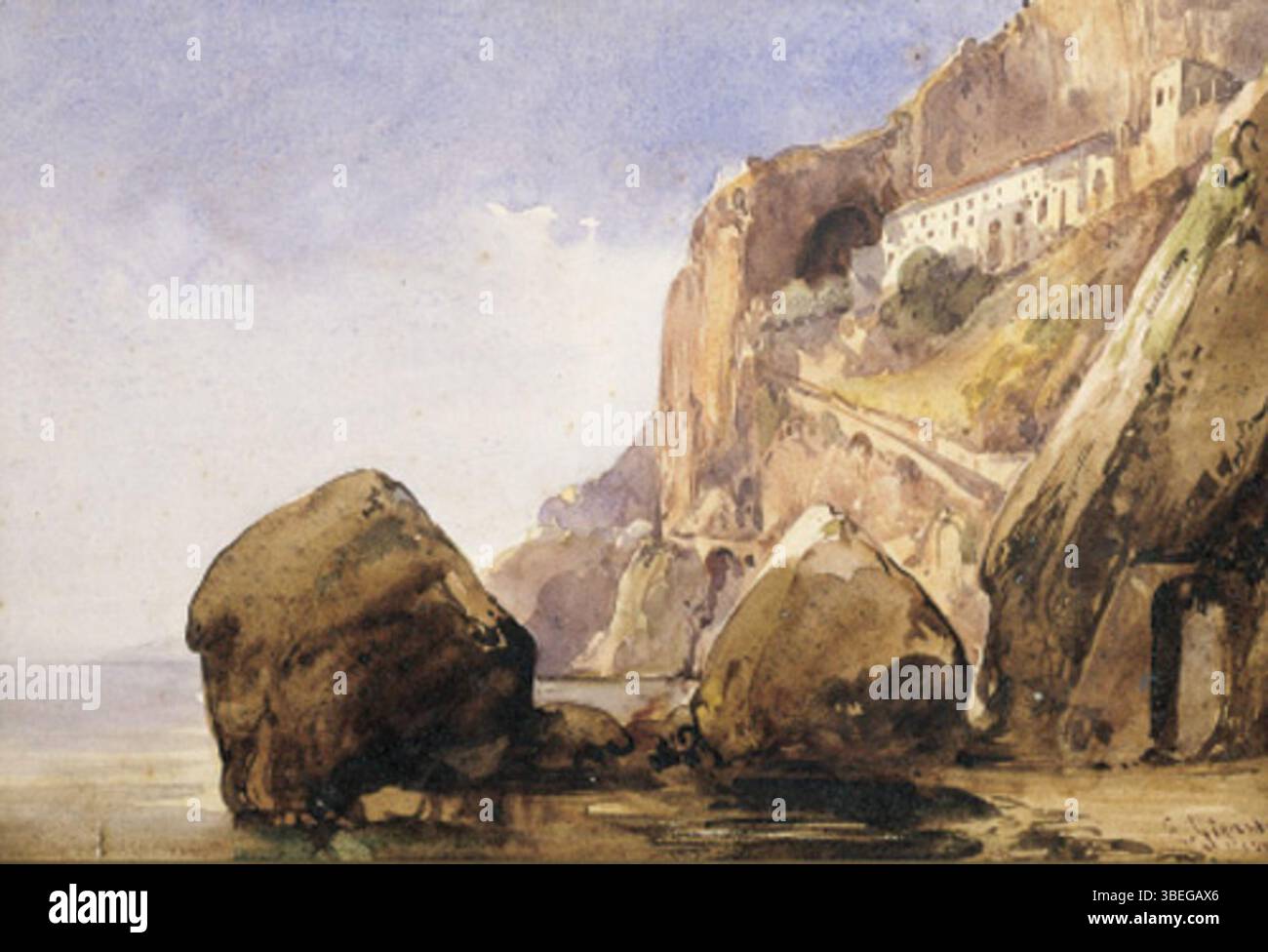'Amalfi, il Convento dei Cappuccini' by Ercole Gigante captures the ...