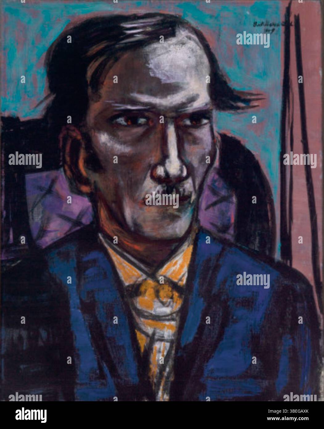 This 1946 portrait by Max Beckmann captures Fred Conway in a highly ...