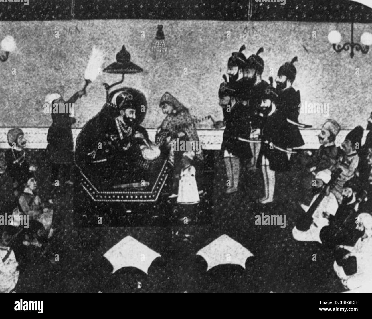 This 19th-century painting depicts the establishment of the Khalsa ...