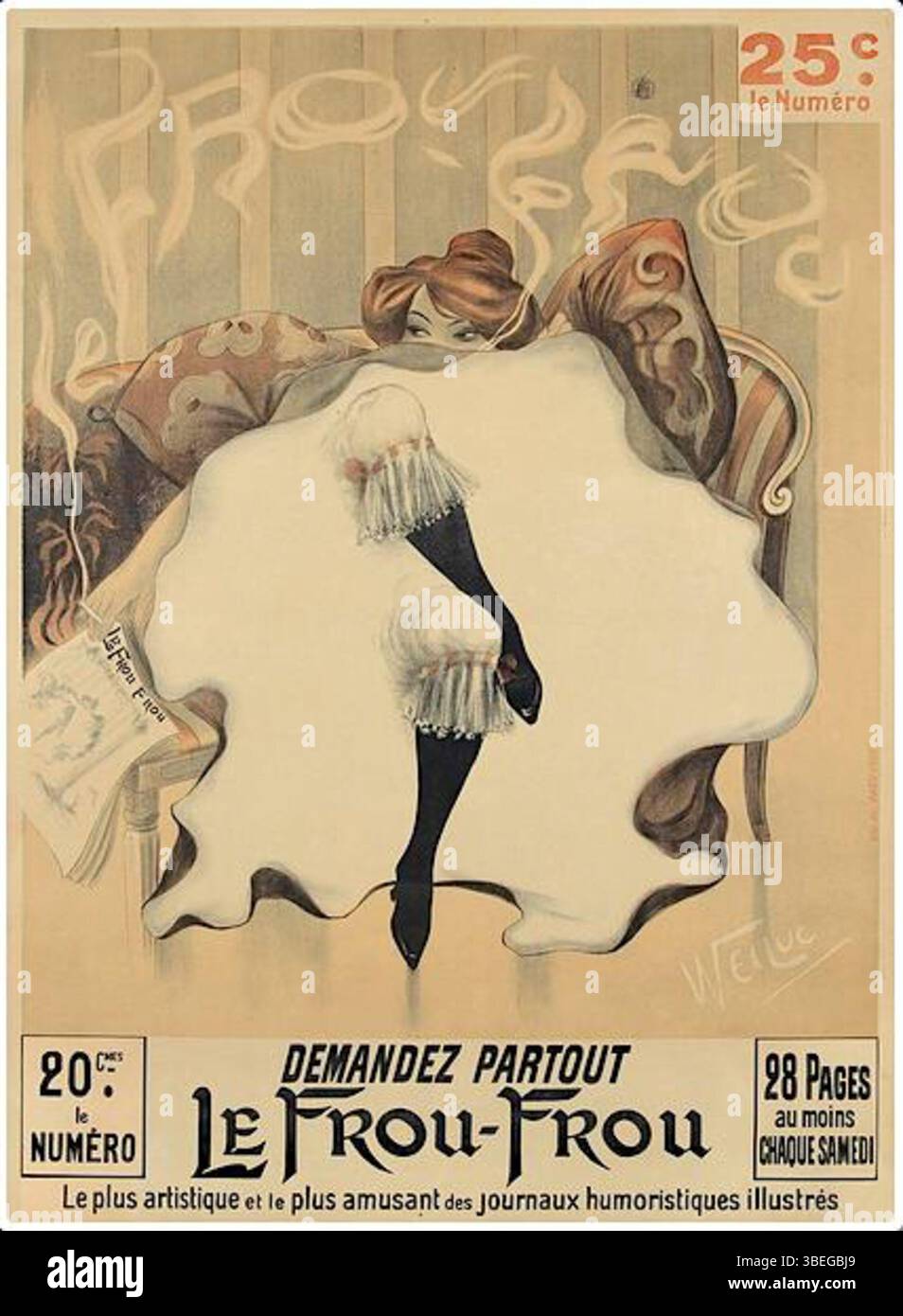 Lucien-Henri Weiluc's 1900 lithographic poster *Le Frou-Frou ...