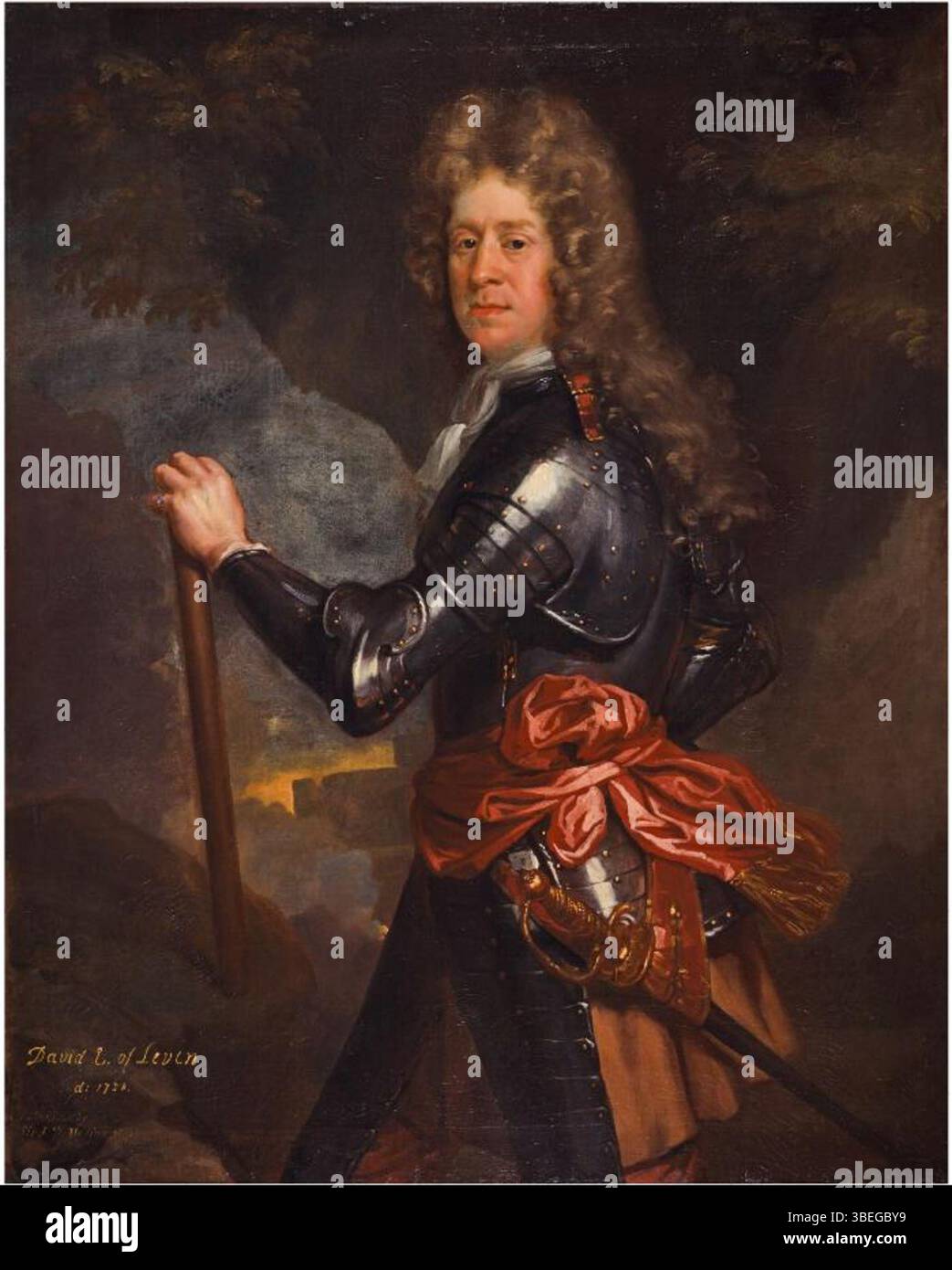 The painting of David Melville, 3rd Earl of Leven, created in 1691 by ...