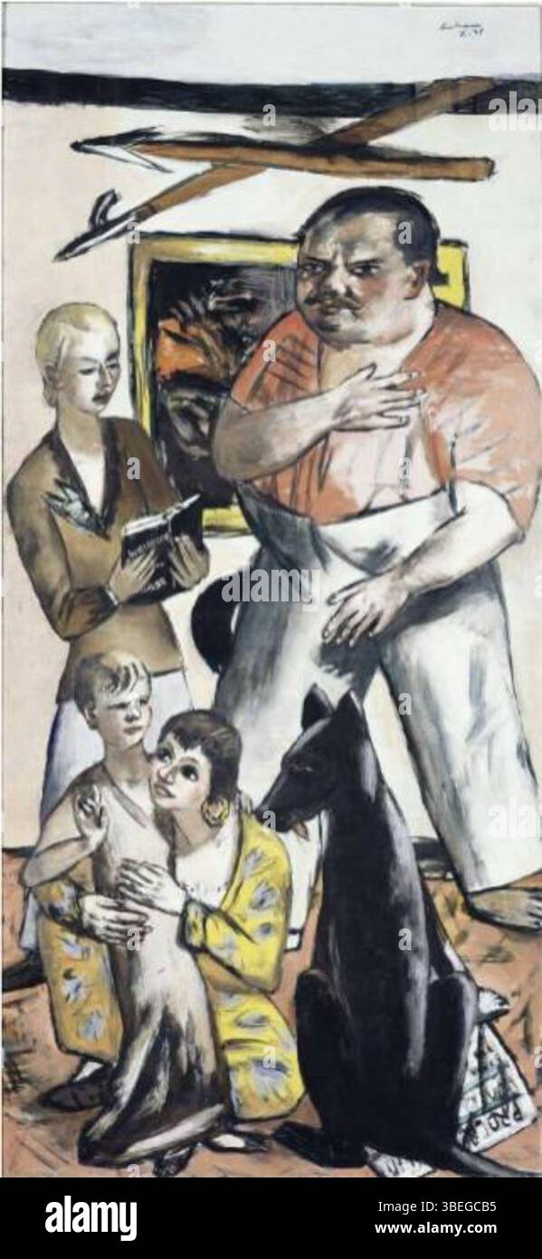 Max Beckmann's 1935 painting 'Familienbild George' portrays a family ...