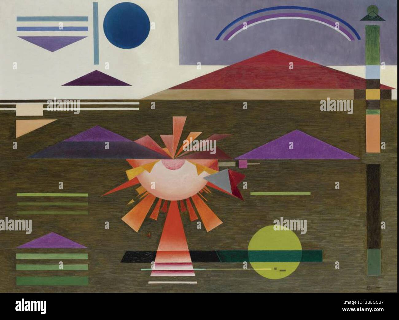 *Center Accent* is a work by German artist Rudolf Bauer. This abstract ...