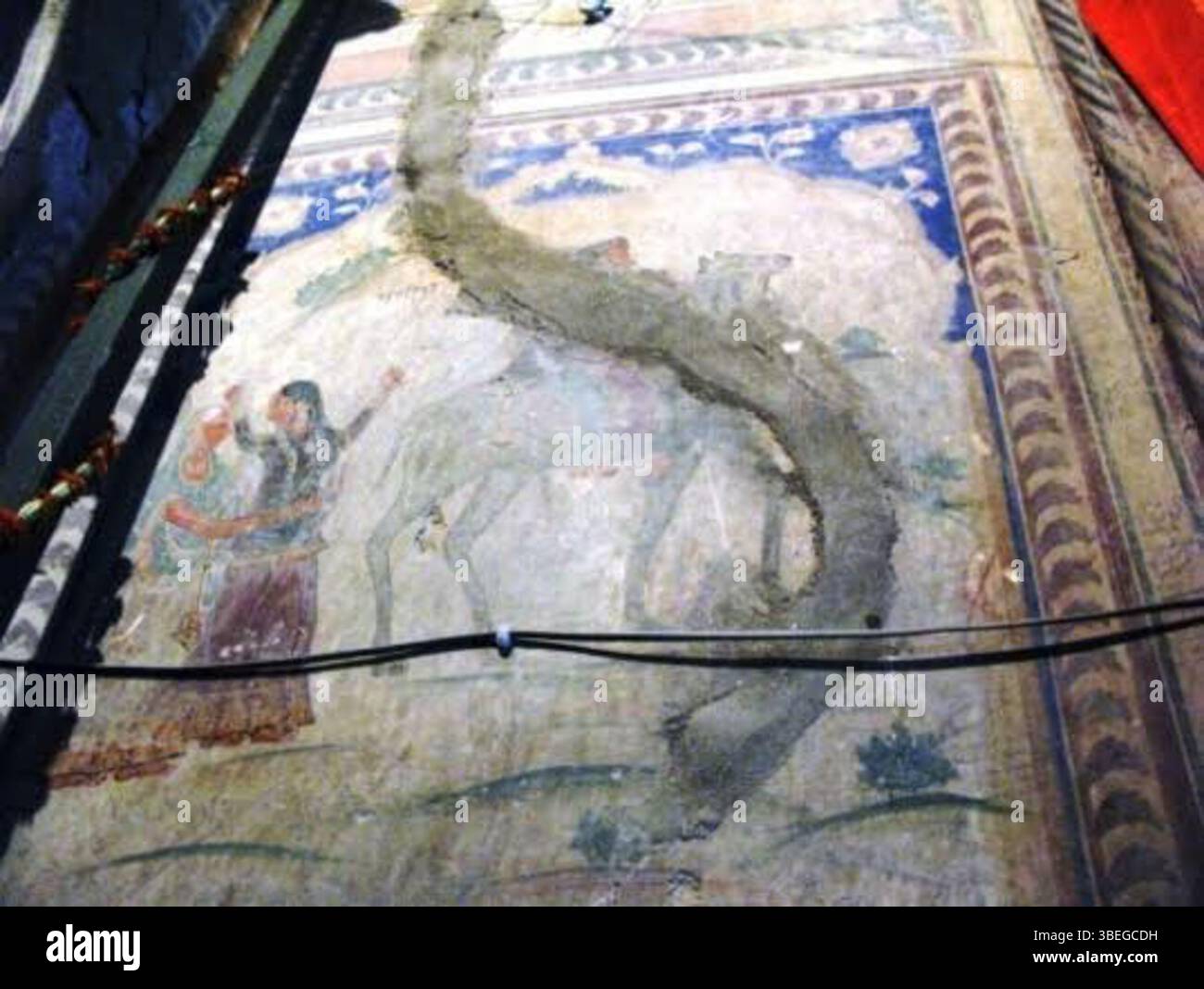Fresco from the 18th or 19th century at Pothi-Mala, Guru Harsahai ...
