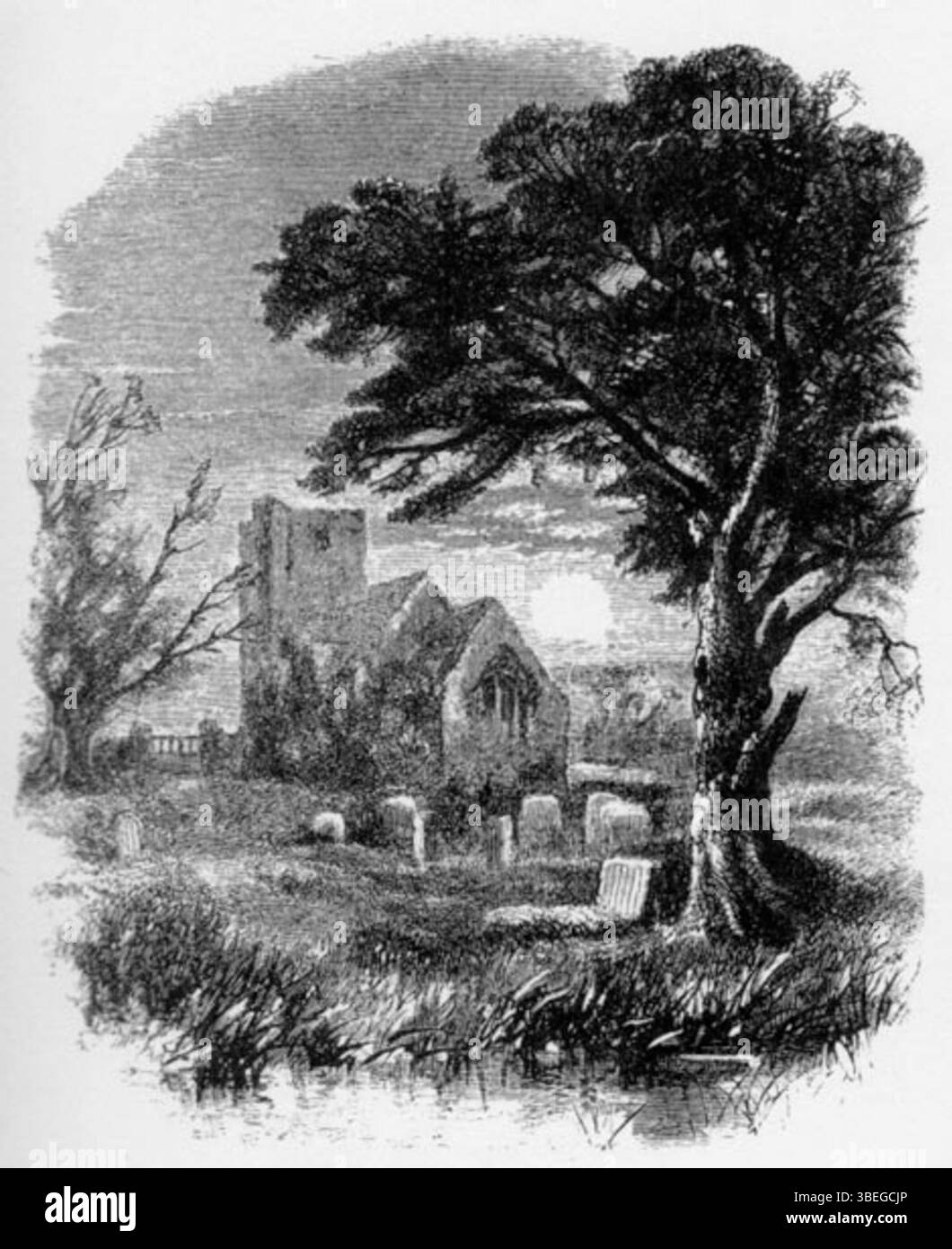 This wood engraving, created by Thomas Creswick and engraved by T ...