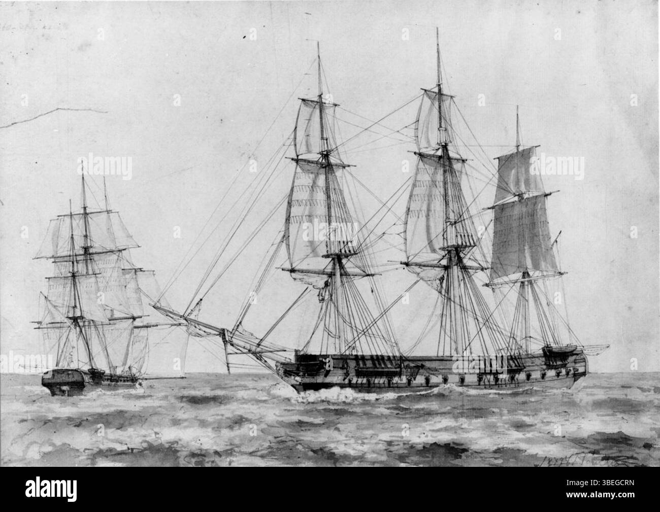 Detailed ship depiction Black and White Stock Photos & Images - Alamy